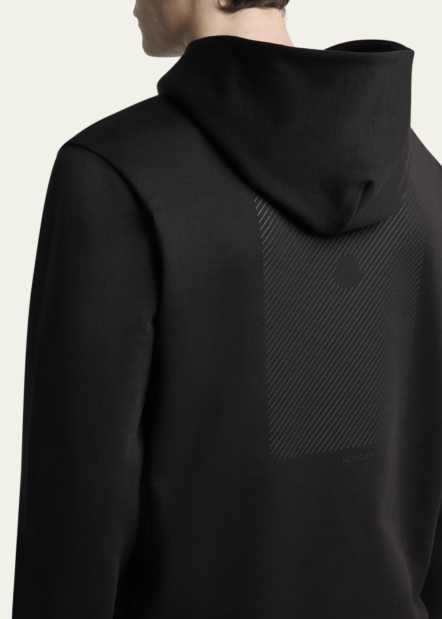 Moncler Men's Cotton Chest-Logo Hoodie - Bergdorf Goodman