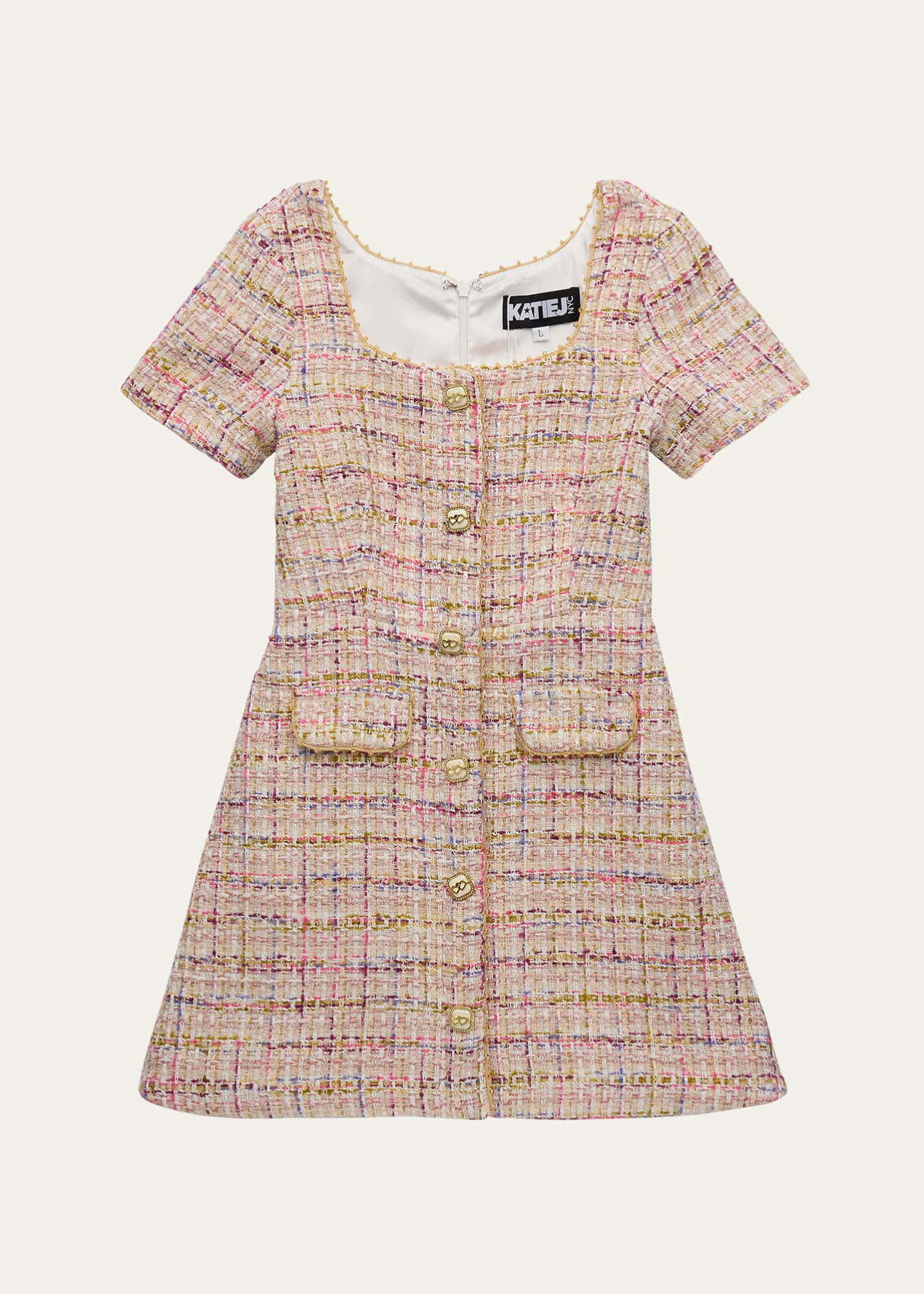 KatieJ NYC Girl's Tween Anna Mini Tweed Dress, Size S-XL - Bergdorf Goodman
