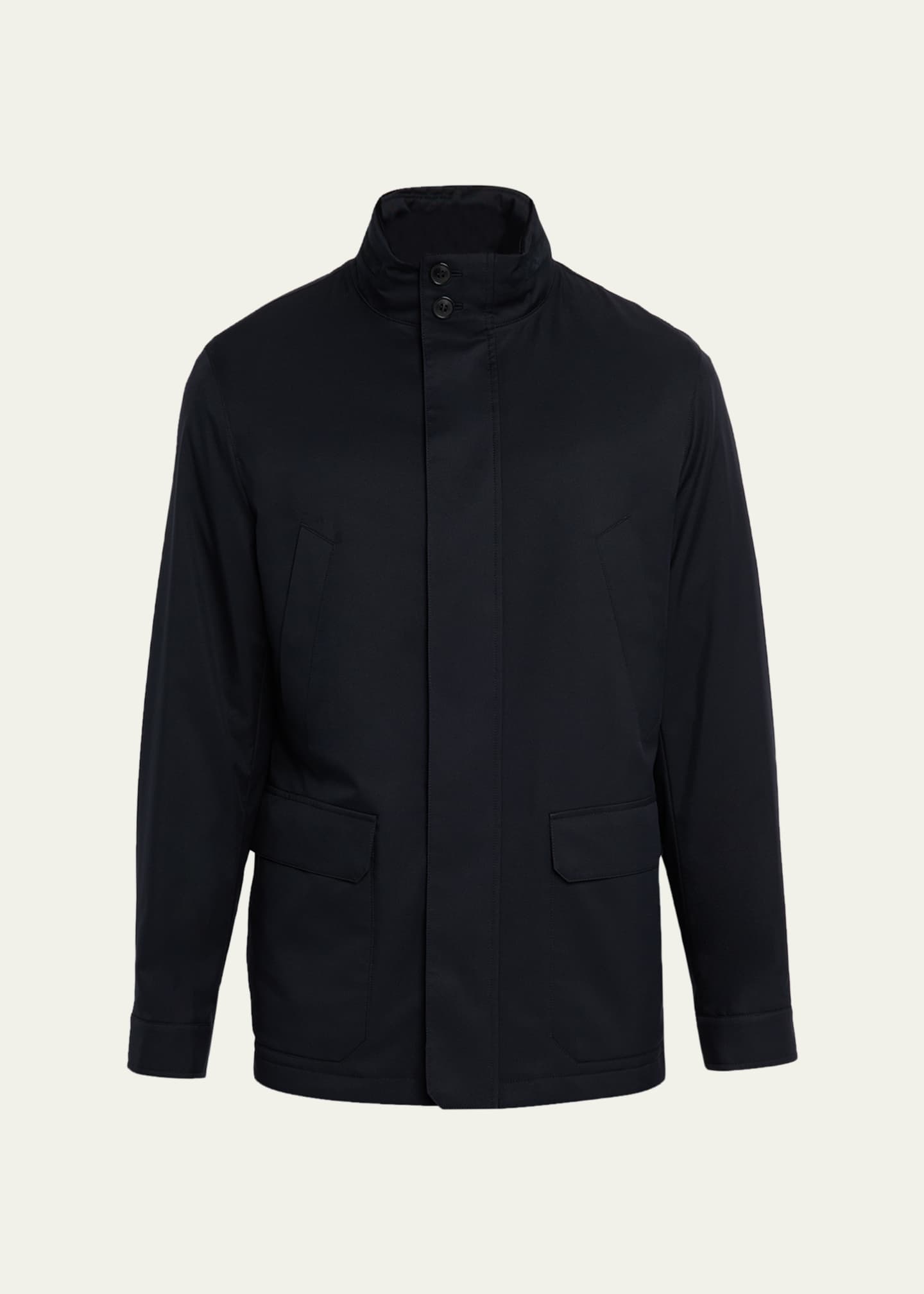 ZEGNA Men's Technical Full-Zip Car Coat - Bergdorf Goodman