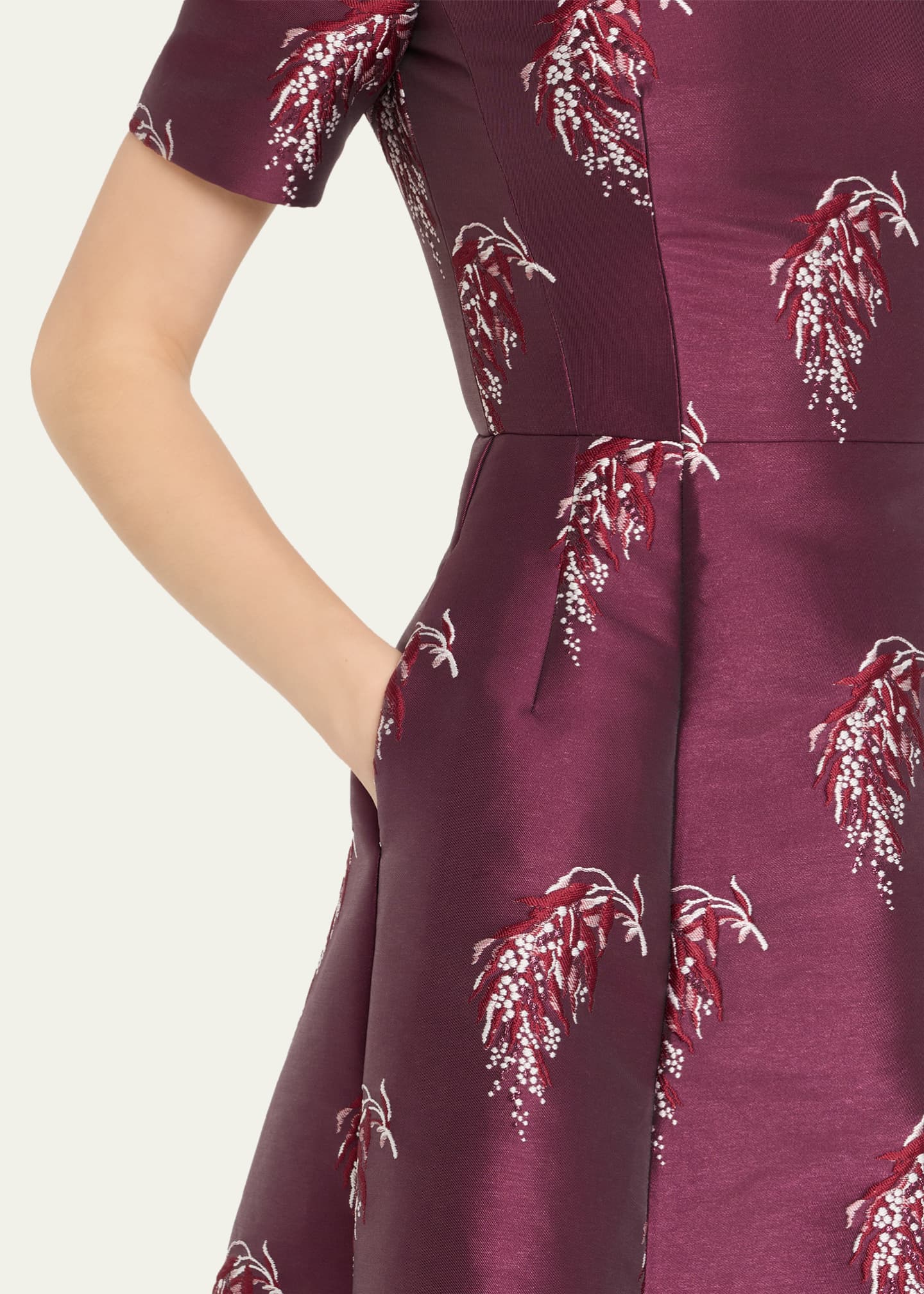 Adam Lippes Evangeline Silk Jacquard Fit-&-Flare Midi Dress - Bergdorf ...