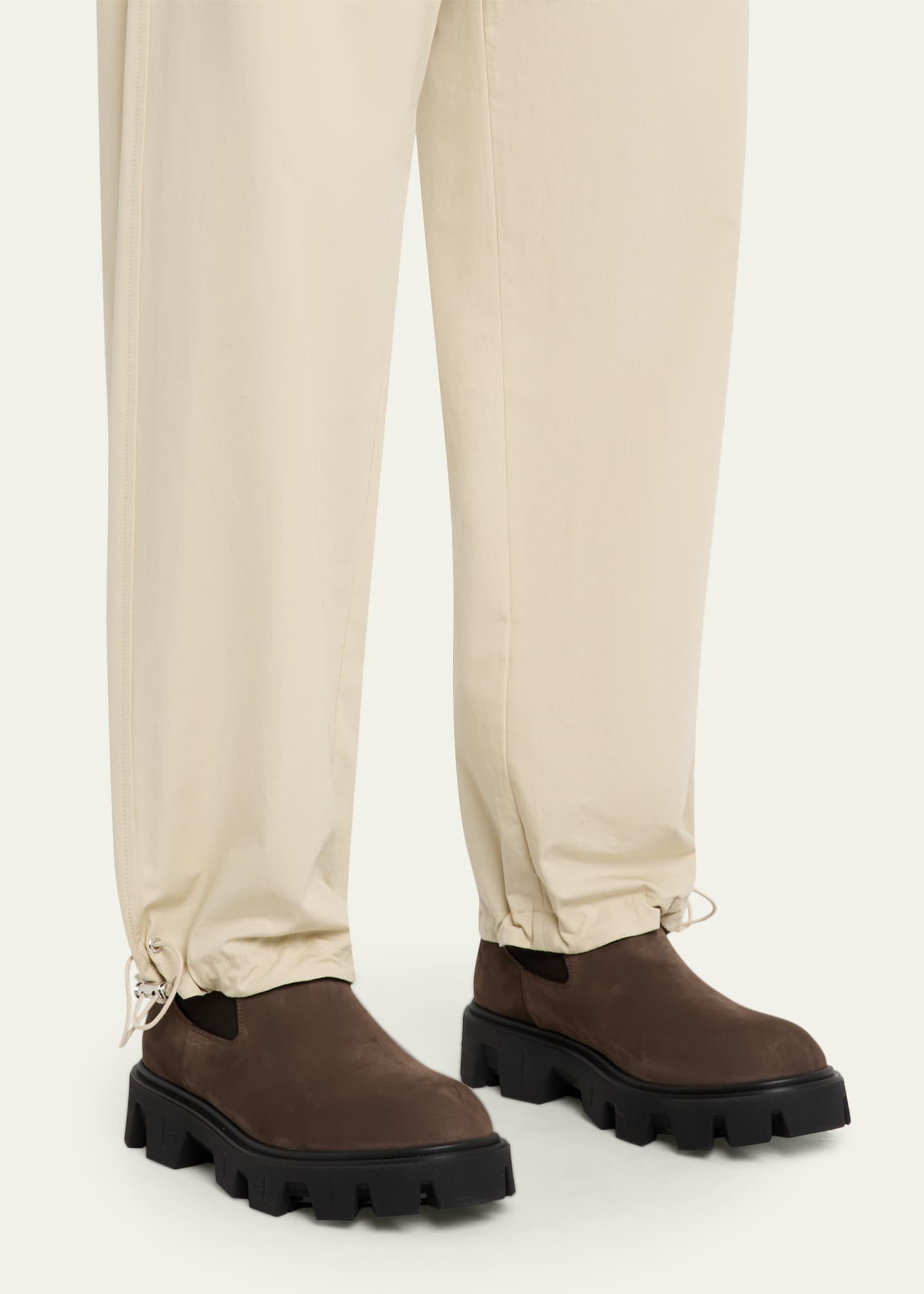 Moncler Men's Peak City Nubuck Lug-Sole Chelsea Boots - Bergdorf Goodman