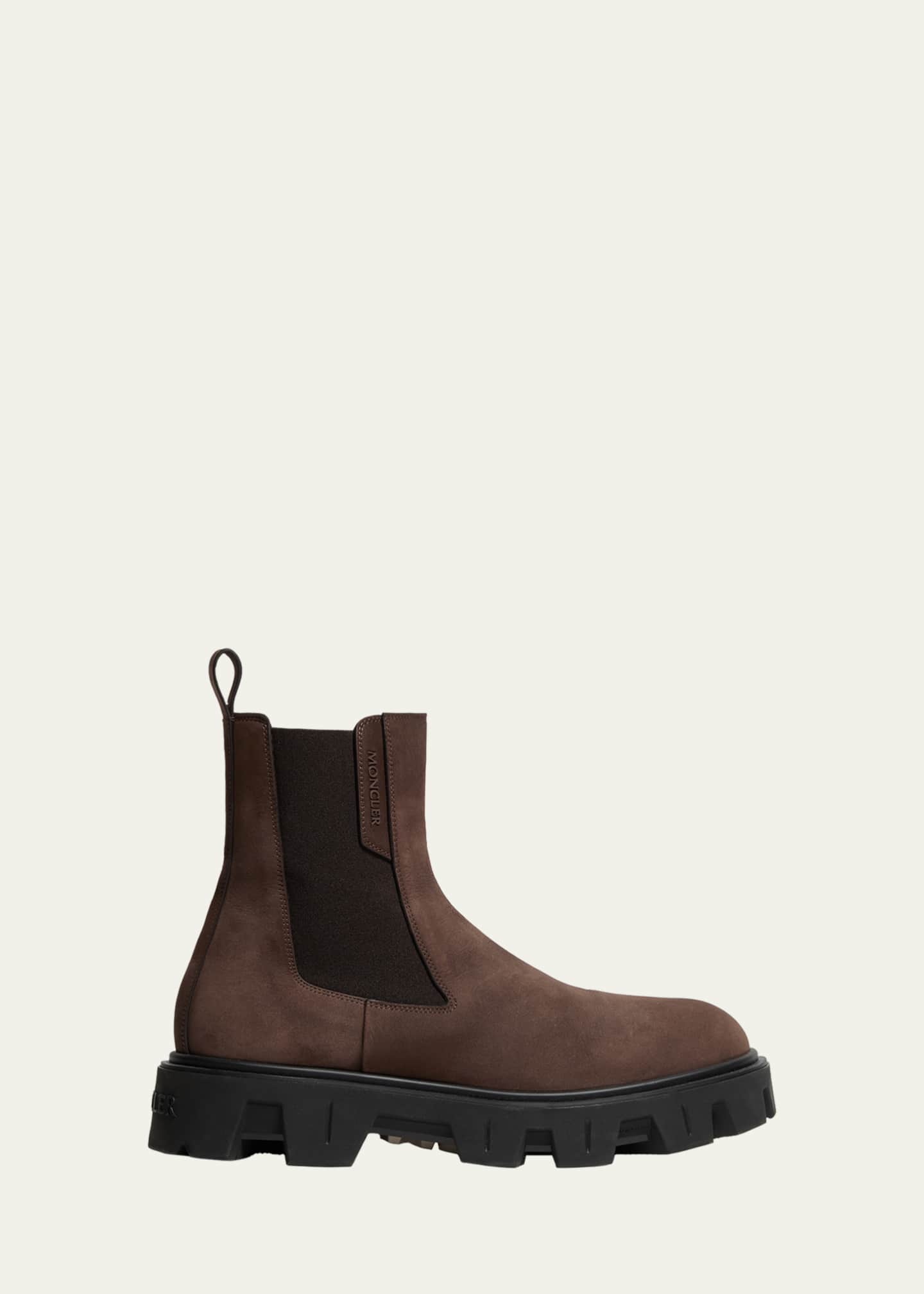 Moncler Men's Peak City Nubuck Lug-Sole Chelsea Boots - Bergdorf Goodman