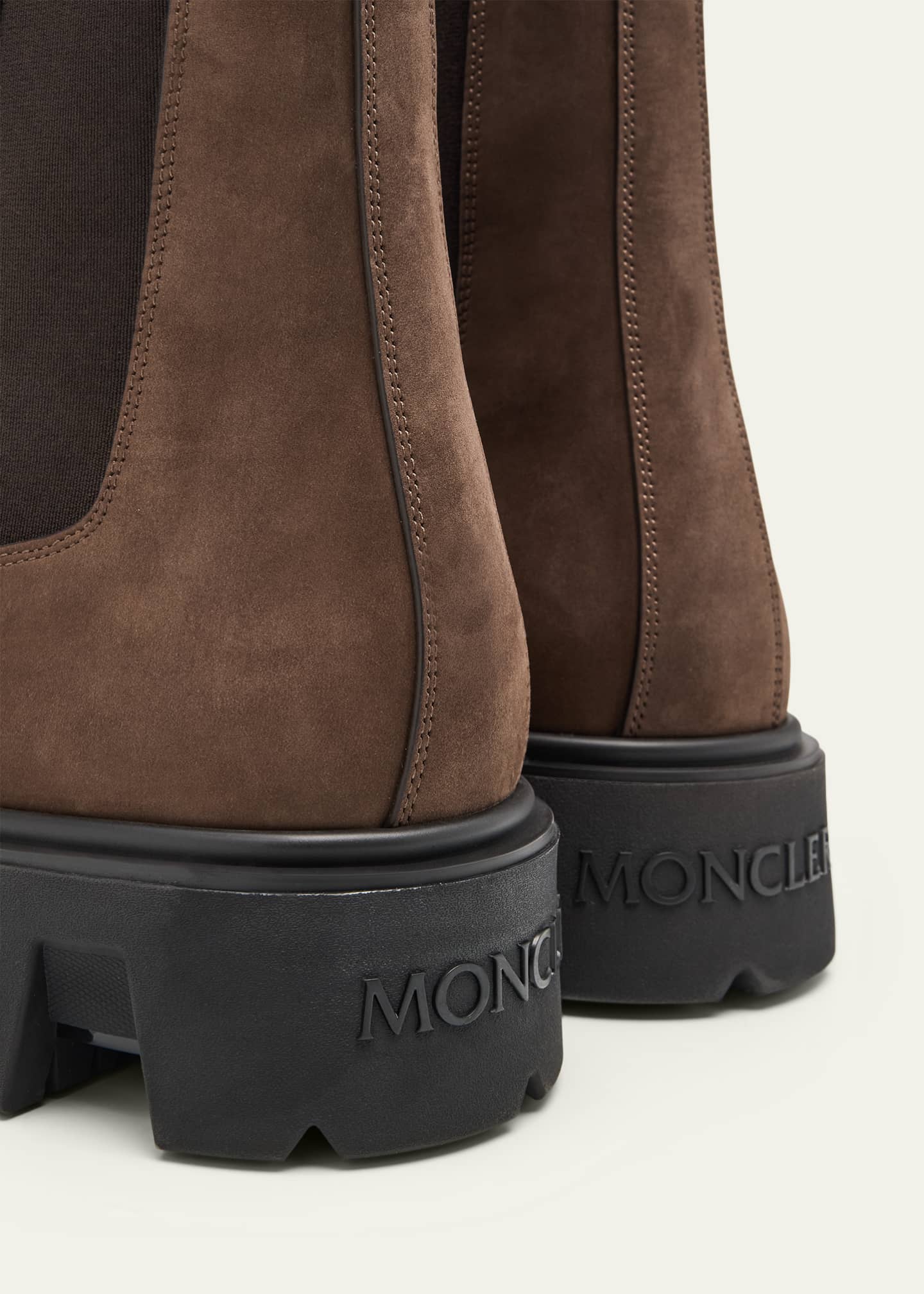 Moncler Men's Peak City Nubuck Lug-Sole Chelsea Boots - Bergdorf Goodman