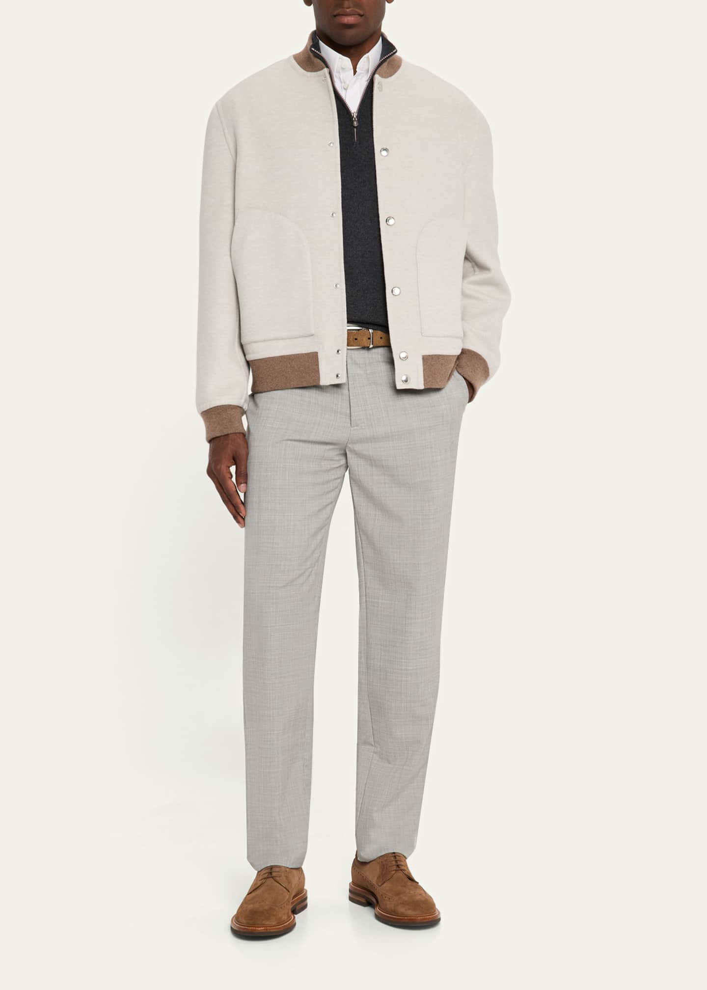 Brunello Cucinelli Men's Cashmere Blouson Jacket - Bergdorf Goodman