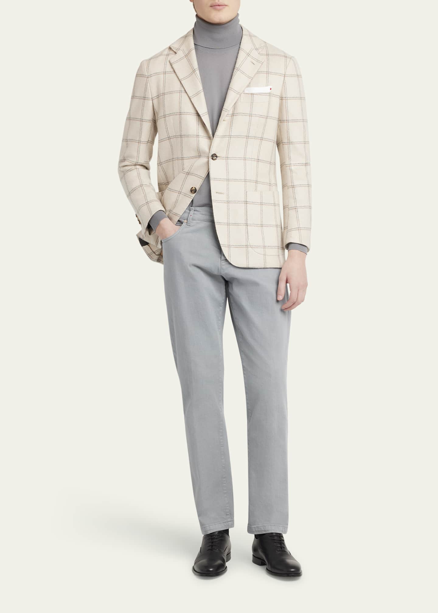 Kiton Men's Cotton Stretch Slim Five-Pocket Pants - Bergdorf Goodman