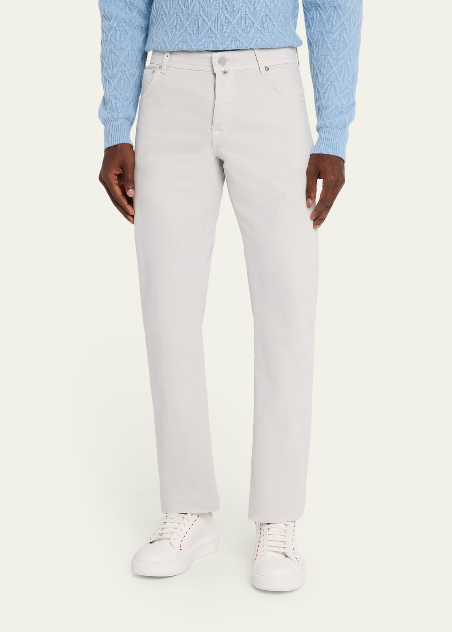 Kiton Men's Cotton-Stretch Slim Five-Pocket Pants - Bergdorf Goodman