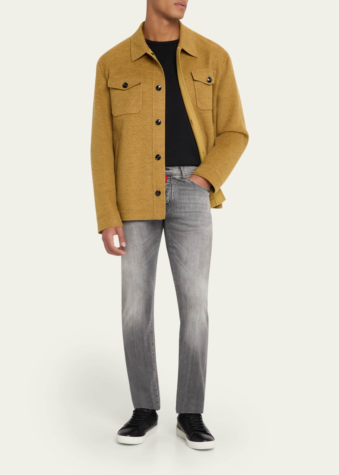 Kiton Men's Cashmere Double-Faced Shirt Jacket - Bergdorf Goodman