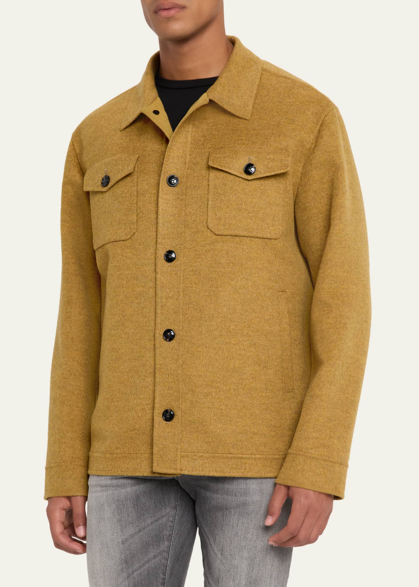Kiton Men's Cashmere Double-Faced Shirt Jacket - Bergdorf Goodman