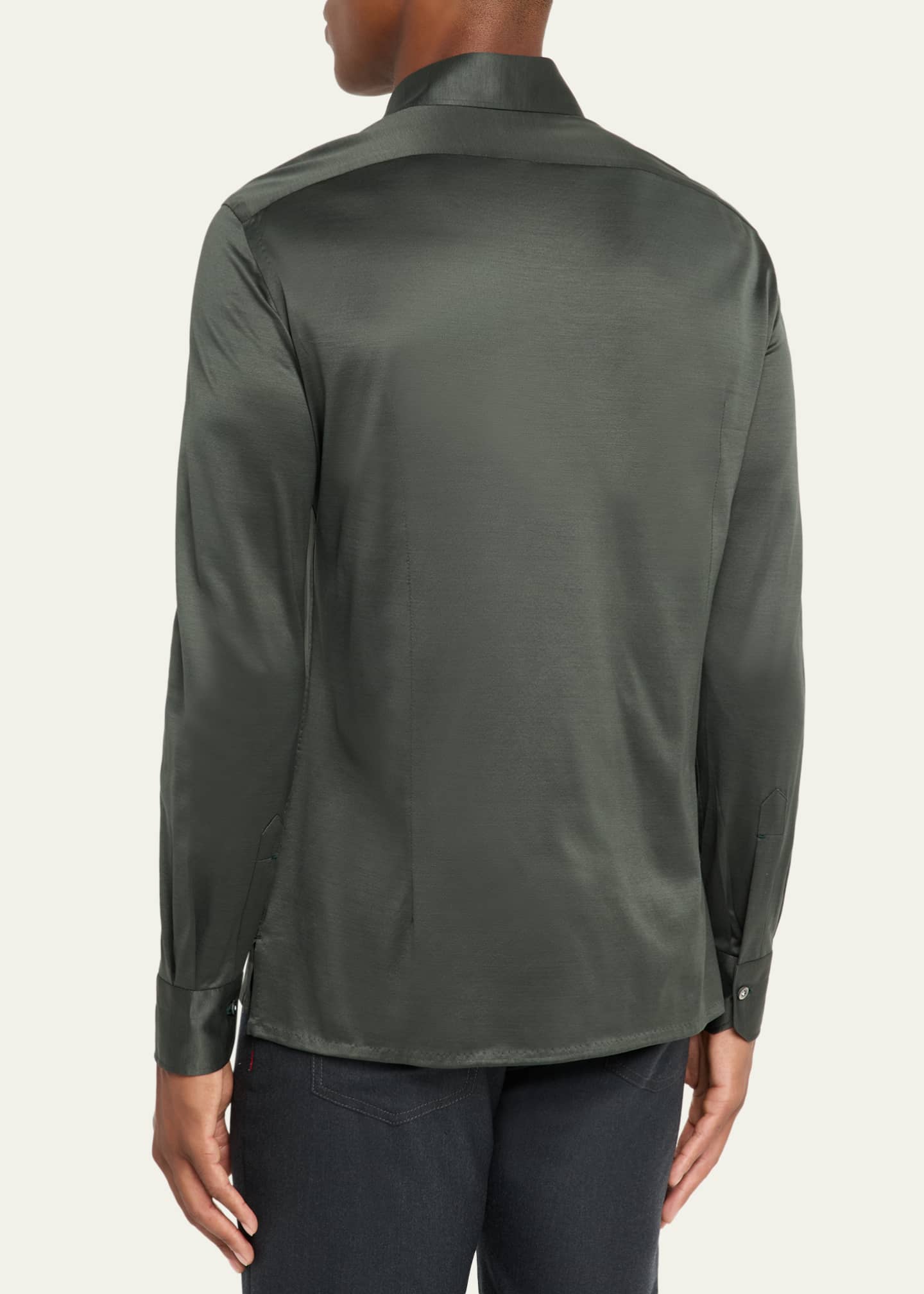 Kiton Men's Nerano Jersey Pocket Button-Down Shirt - Bergdorf Goodman