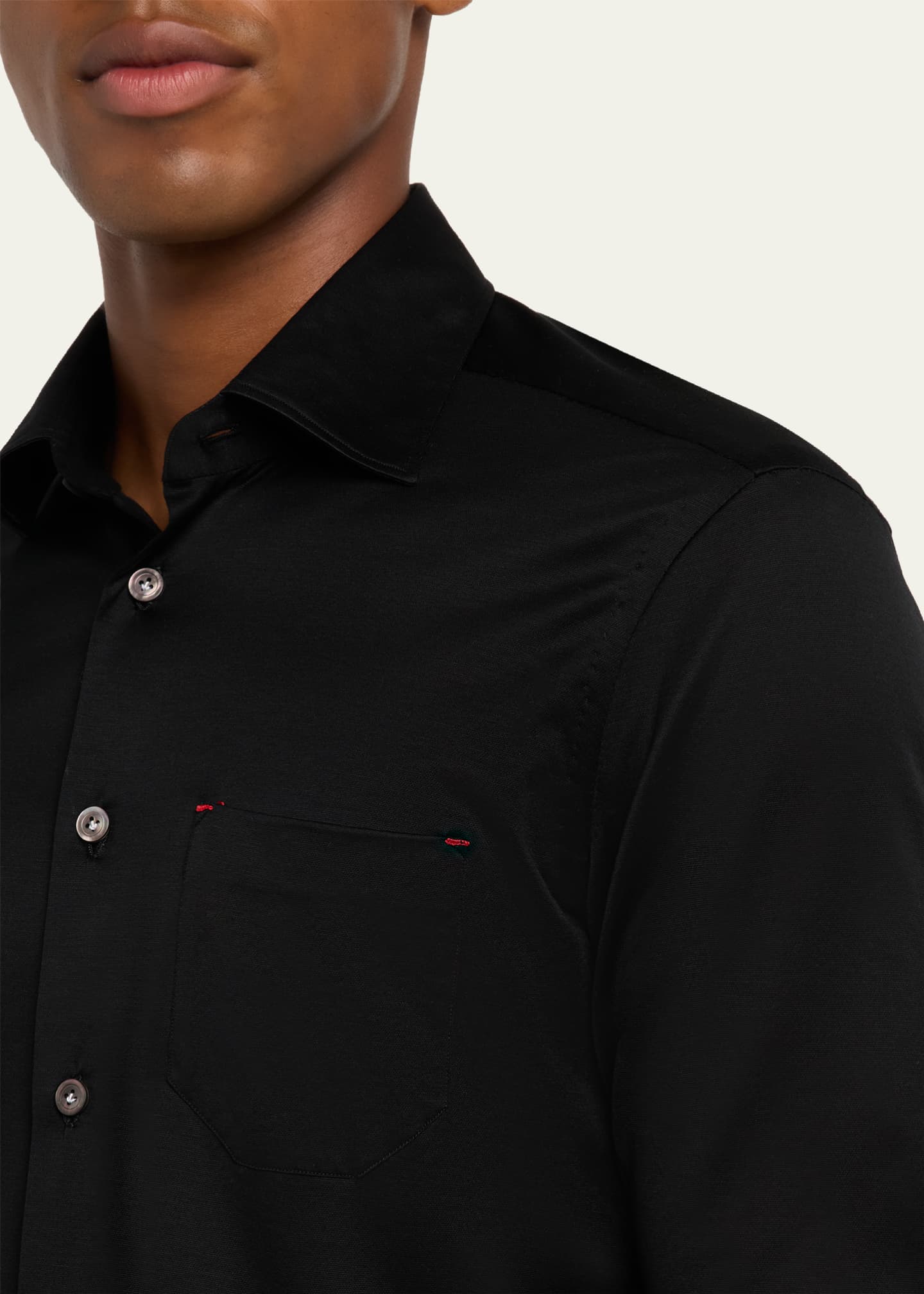 Kiton Men's Nerano Jersey Pocket Button-Down Shirt - Bergdorf Goodman