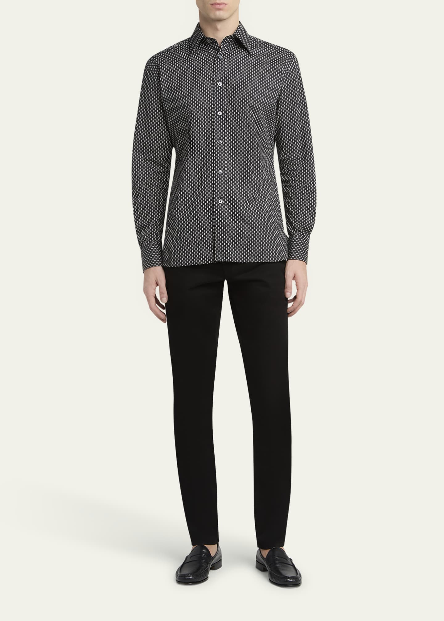 TOM FORD Men's Geometric Cotton Voile Sport Shirt - Bergdorf Goodman
