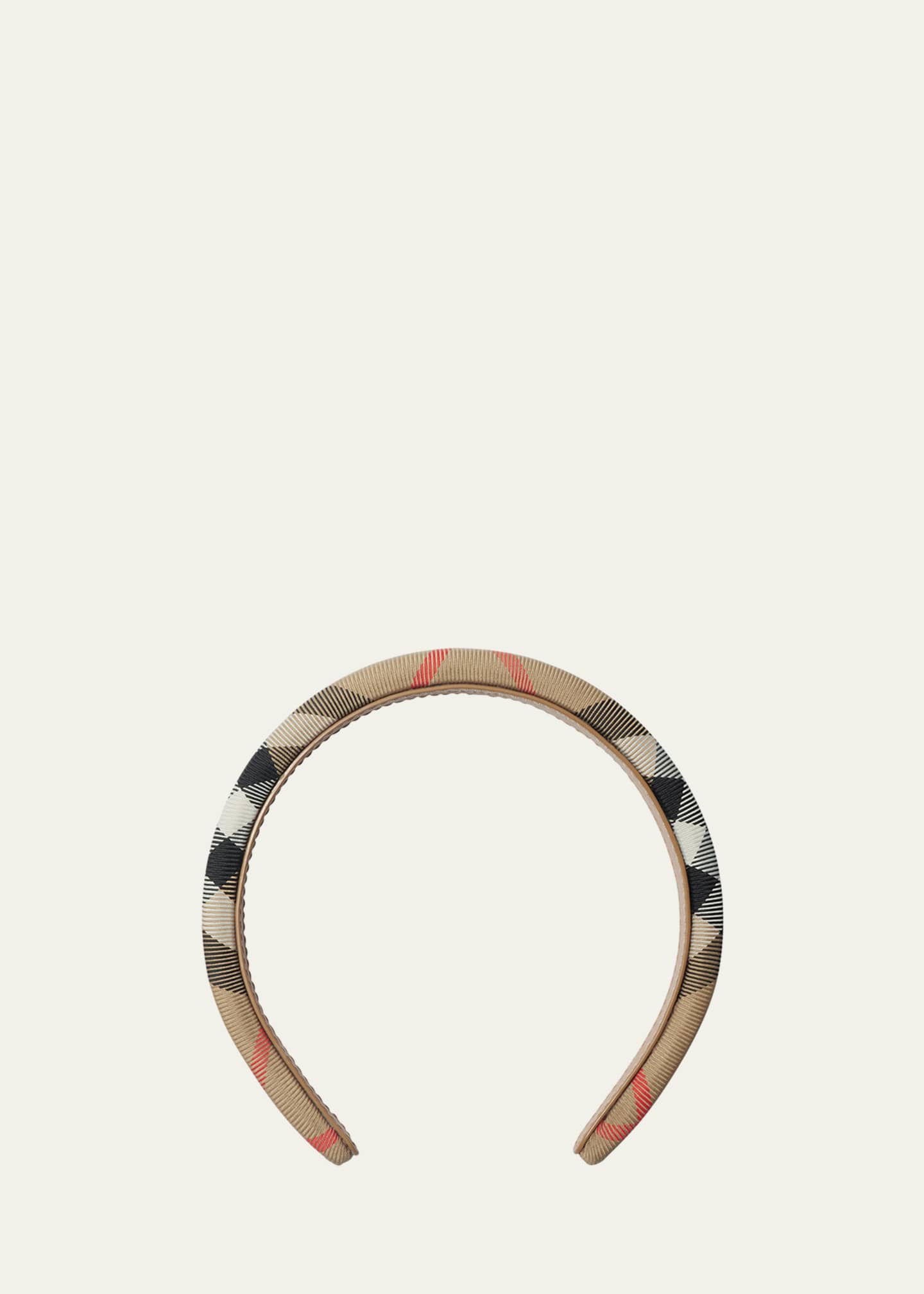Burberry Girl's Check Classic Headband - Bergdorf Goodman