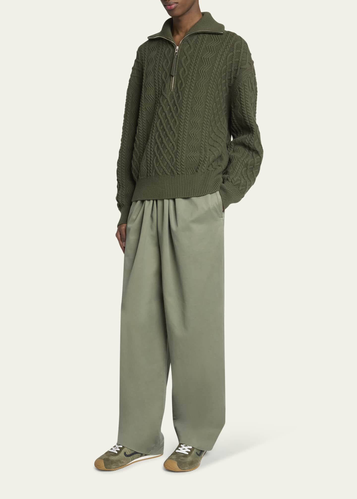 Loewe Men's Ballet Runner 2.0 Nylon & Calfskin Sneakers - Bergdorf Goodman