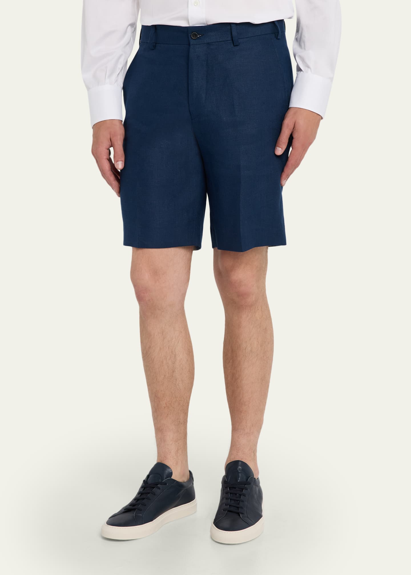 Anderson & Sheppard Men's Linen Beach Shorts - Bergdorf Goodman