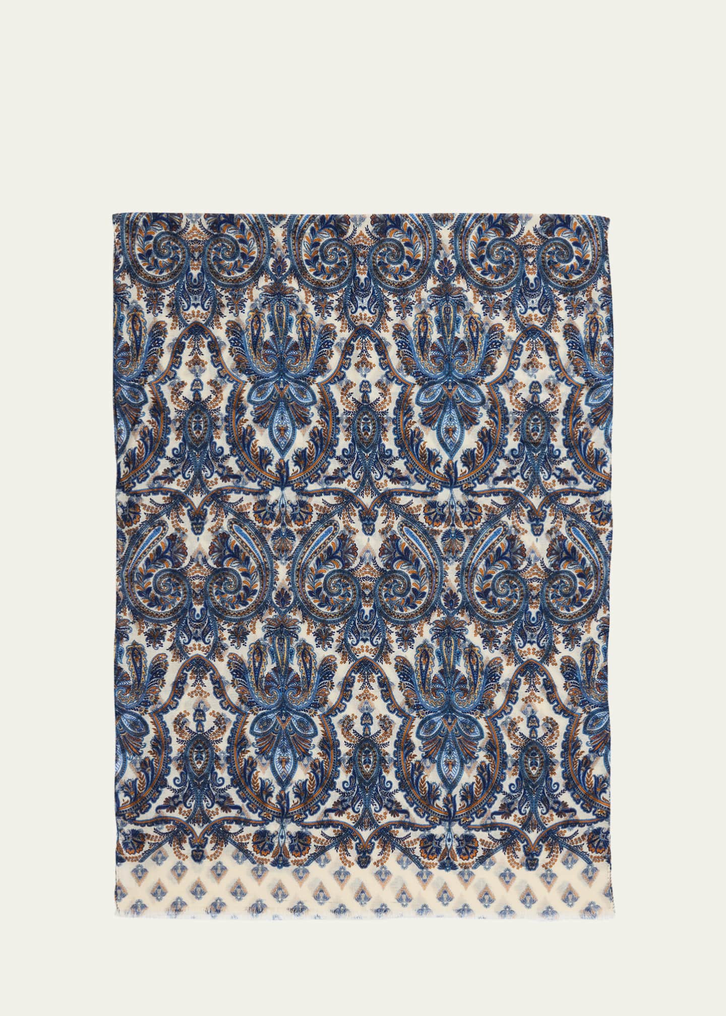 Anderson & Sheppard Soft Woollen Print Scarf - Bergdorf Goodman