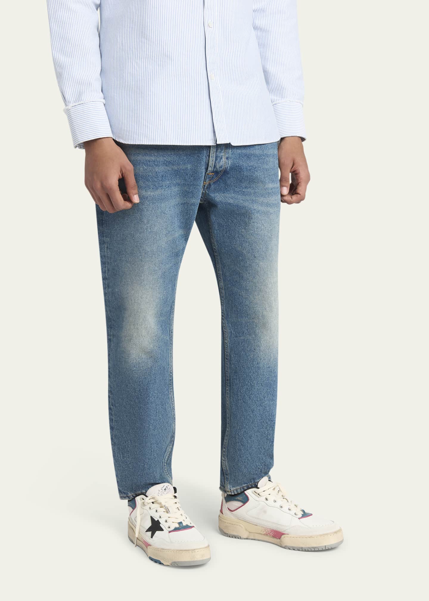 Golden Goose Men’s Forty2 Leather and Suede Low-Top Sneakers - Bergdorf ...