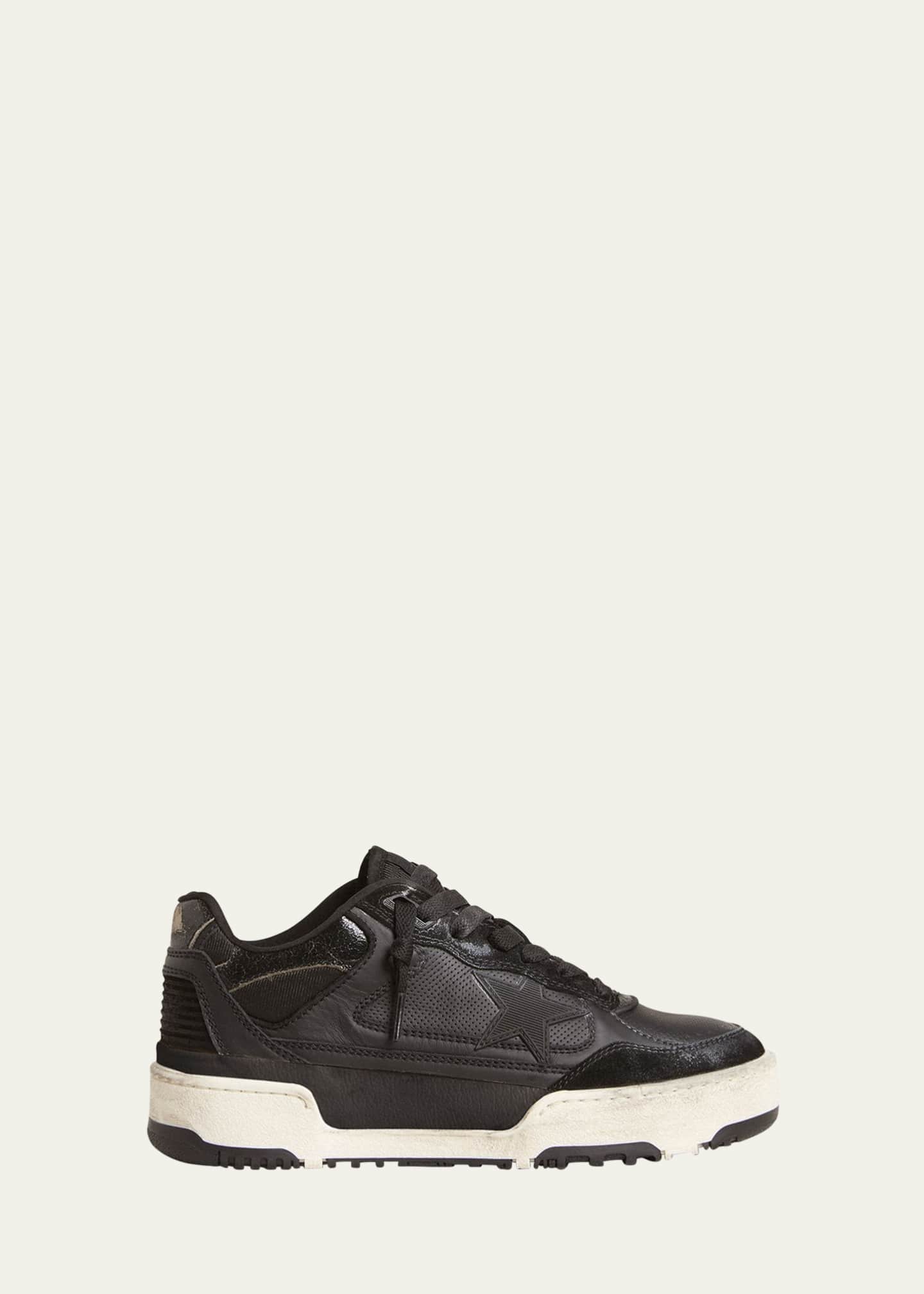 Golden Goose Men’s Forty2 Leather and Suede Low-Top Sneakers - Bergdorf ...