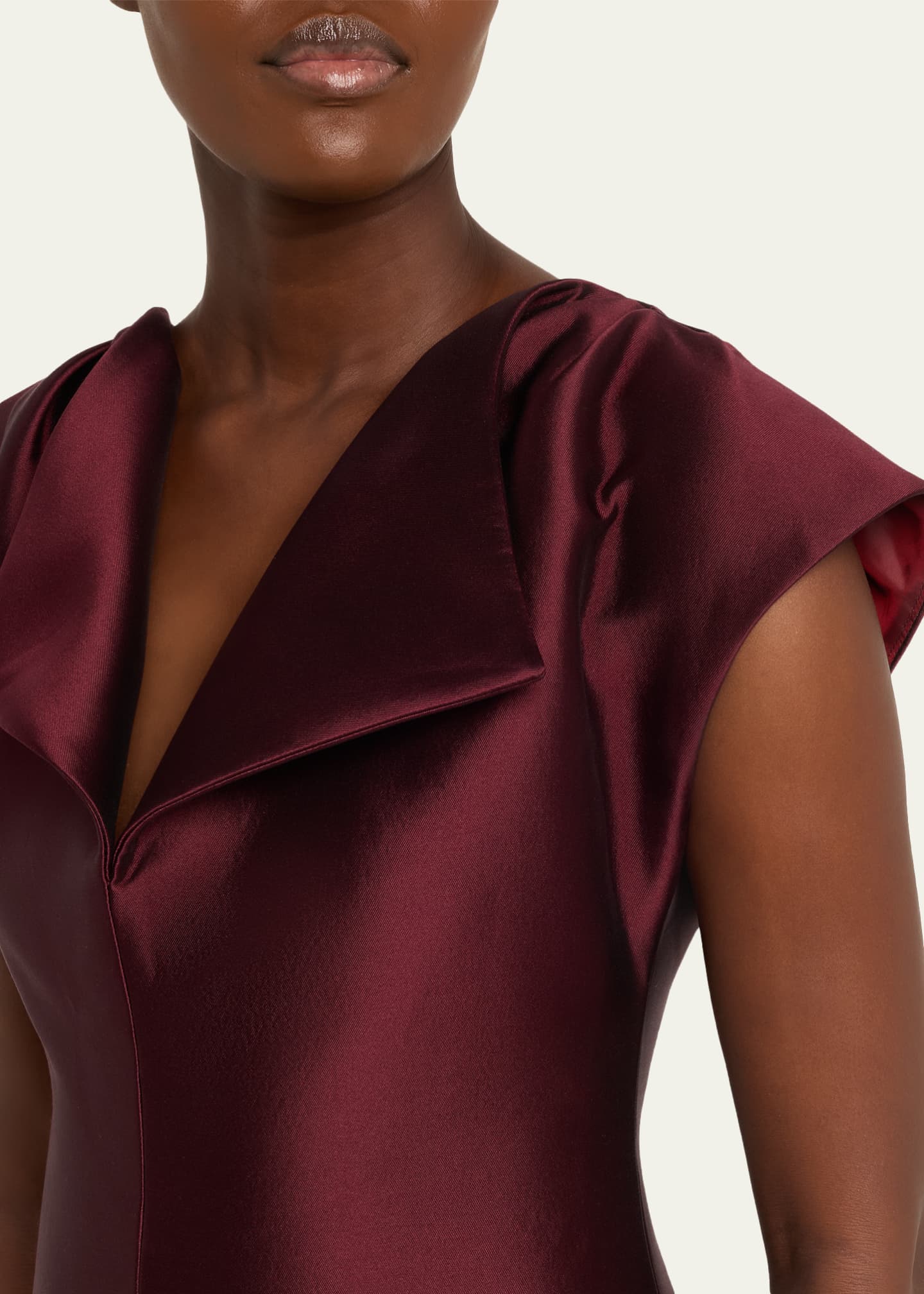 CHRISTOPHER JOHN ROGERS Peel Cap-Sleeve Sheath Midi Dress - Bergdorf ...