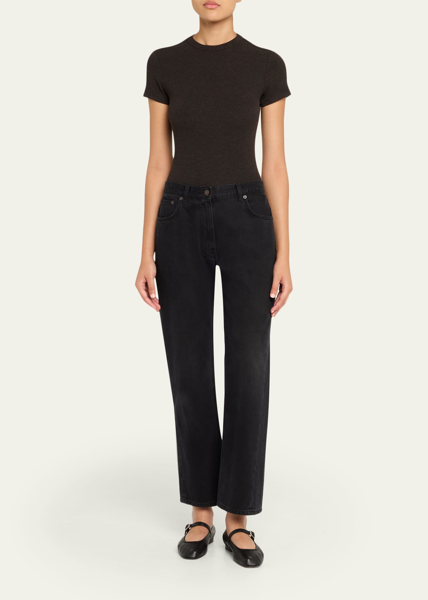 FRAME The Rib Baby Tee - Bergdorf Goodman