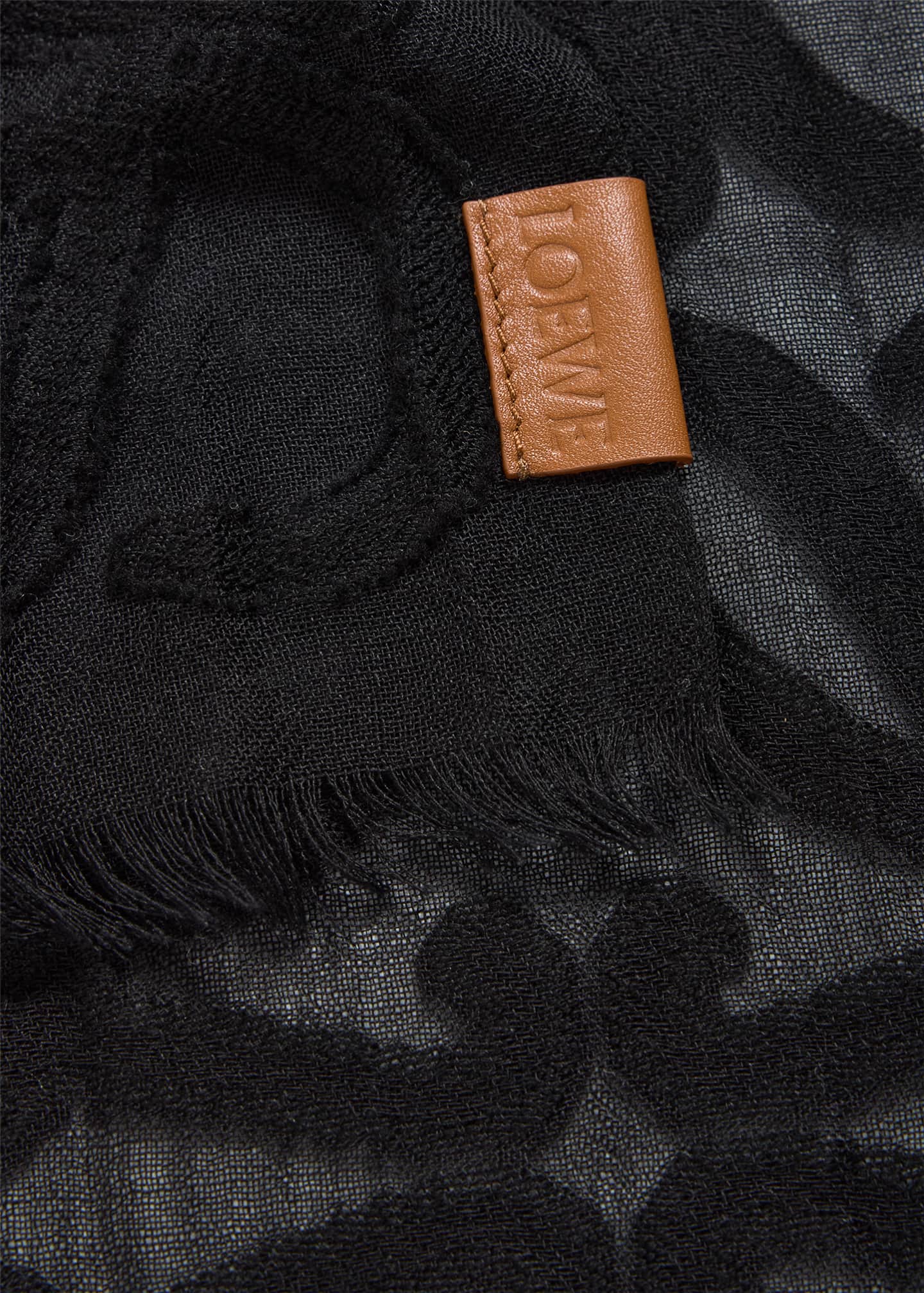 Loewe Anagram Fil Coupe Wool Silk Scarf - Bergdorf Goodman