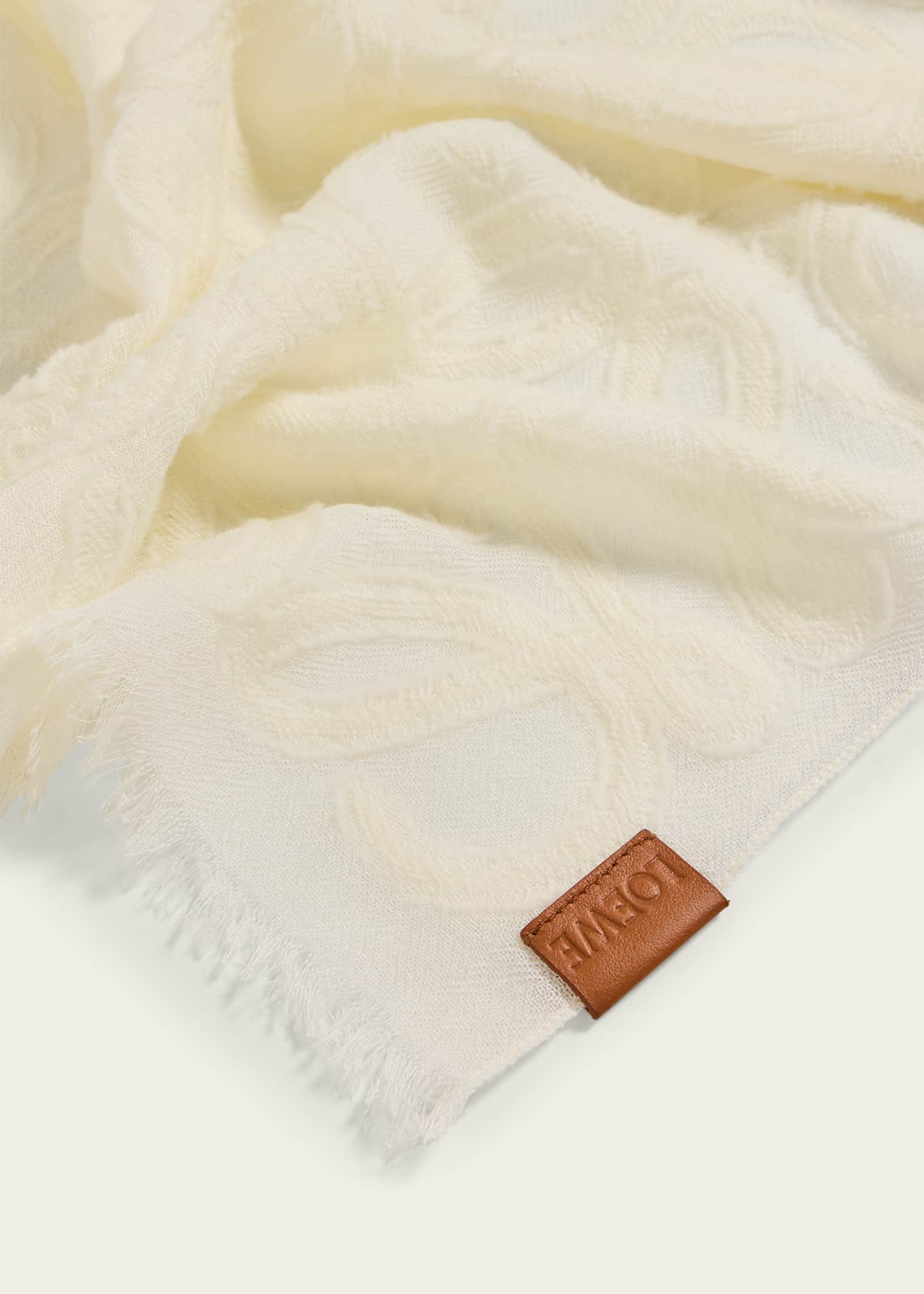 Loewe Anagram Fil Coupe Wool Silk Scarf - Bergdorf Goodman