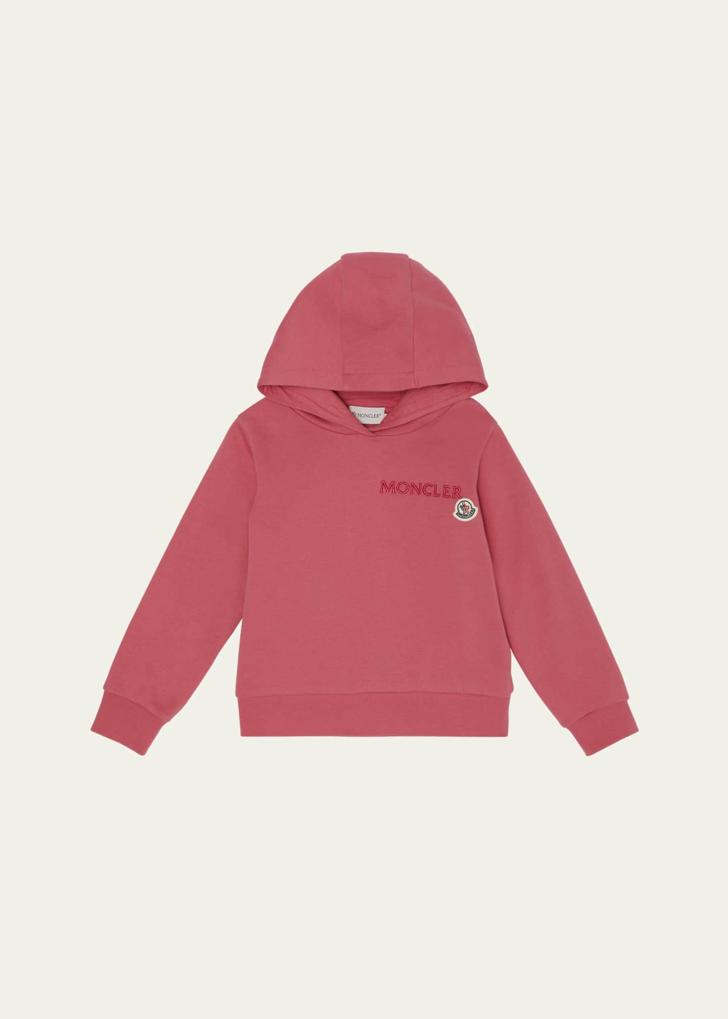 Moncler Girl's Embroidered Logo Appliqué Hoodie, Size 4-6 - Bergdorf ...
