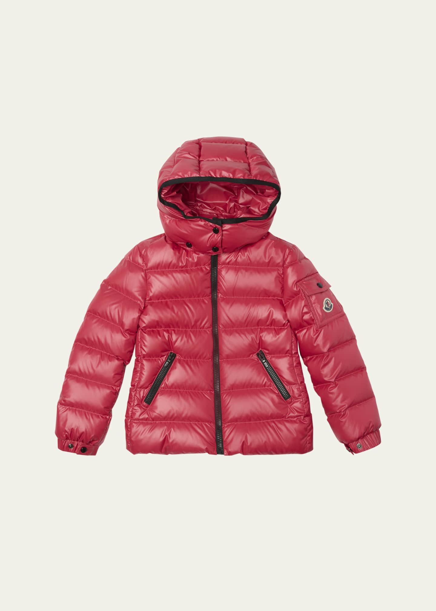 Moncler Girl's Bady Short Hooded Down Puffer Jacket, Size 4-14 ...
