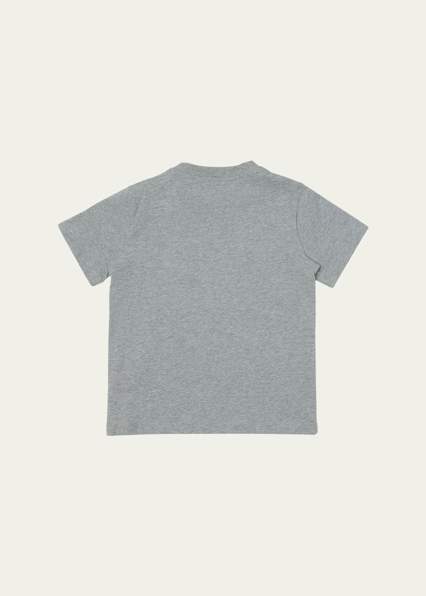 Moncler Boy's Tricolor Logo Embroidery Short-Sleeve T-Shirt, Size 4-6 ...