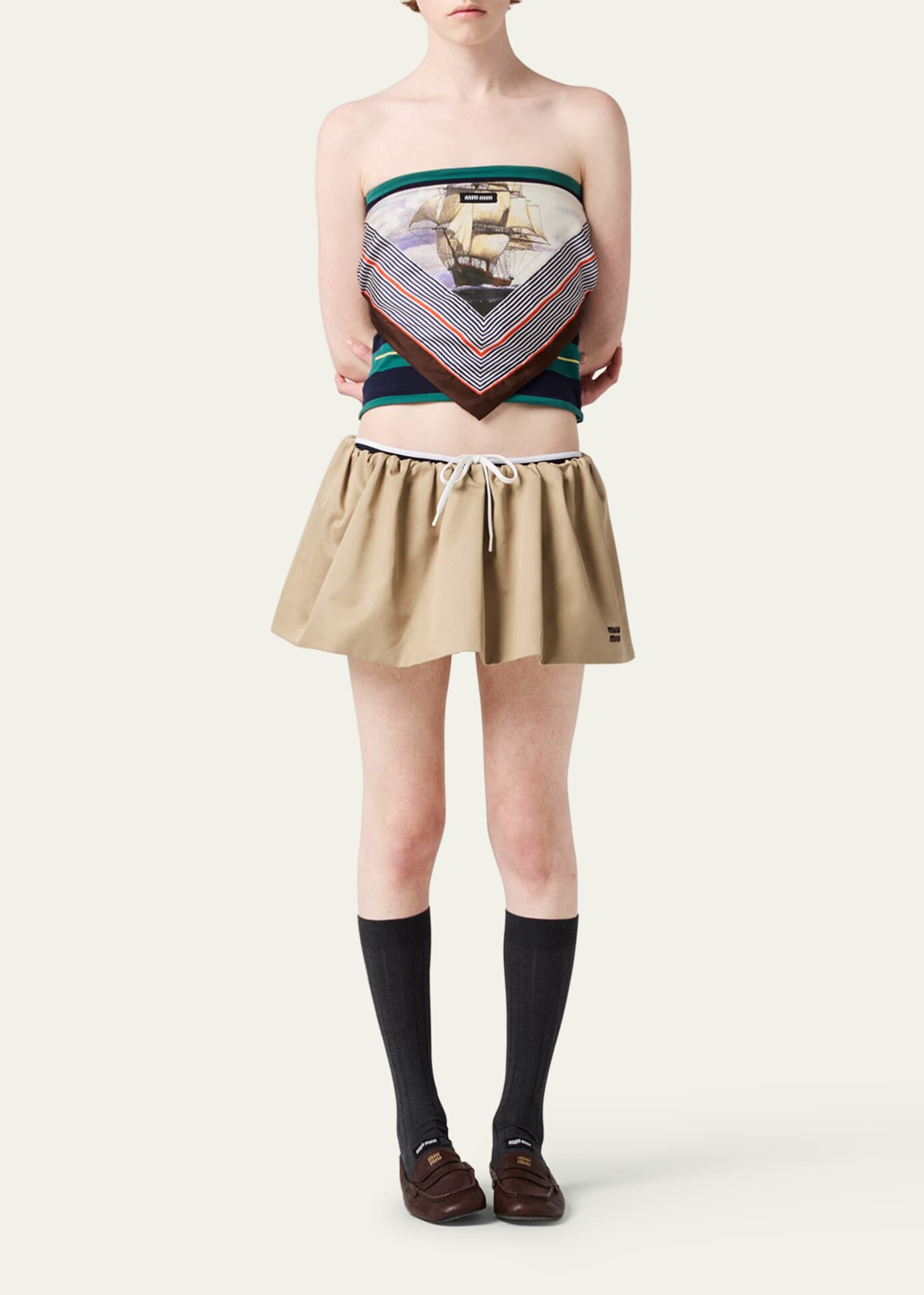 Miu Miu Chino Mini Skirt - Bergdorf Goodman