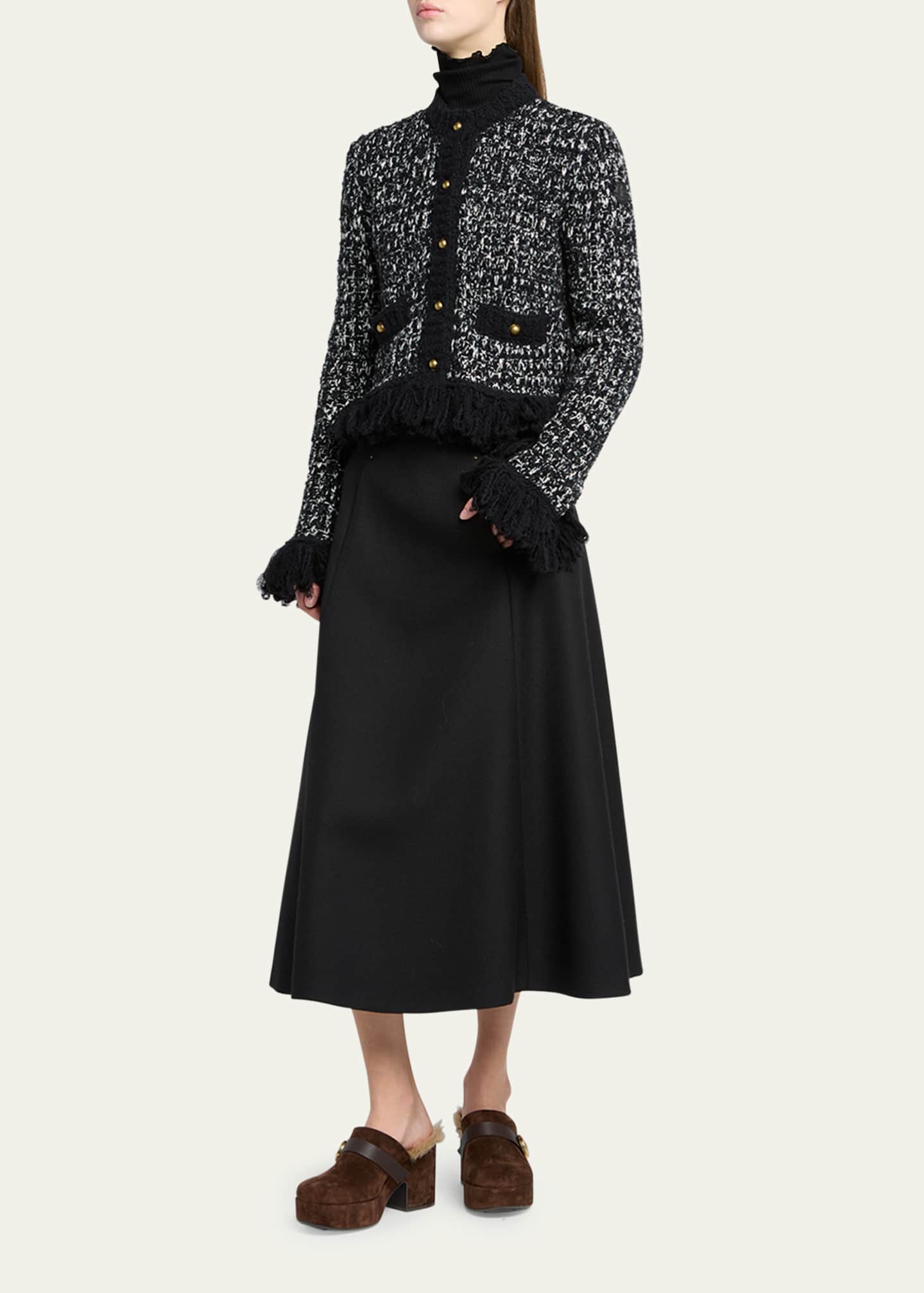 Moncler Fringe Button-Front Cardigan - Bergdorf Goodman