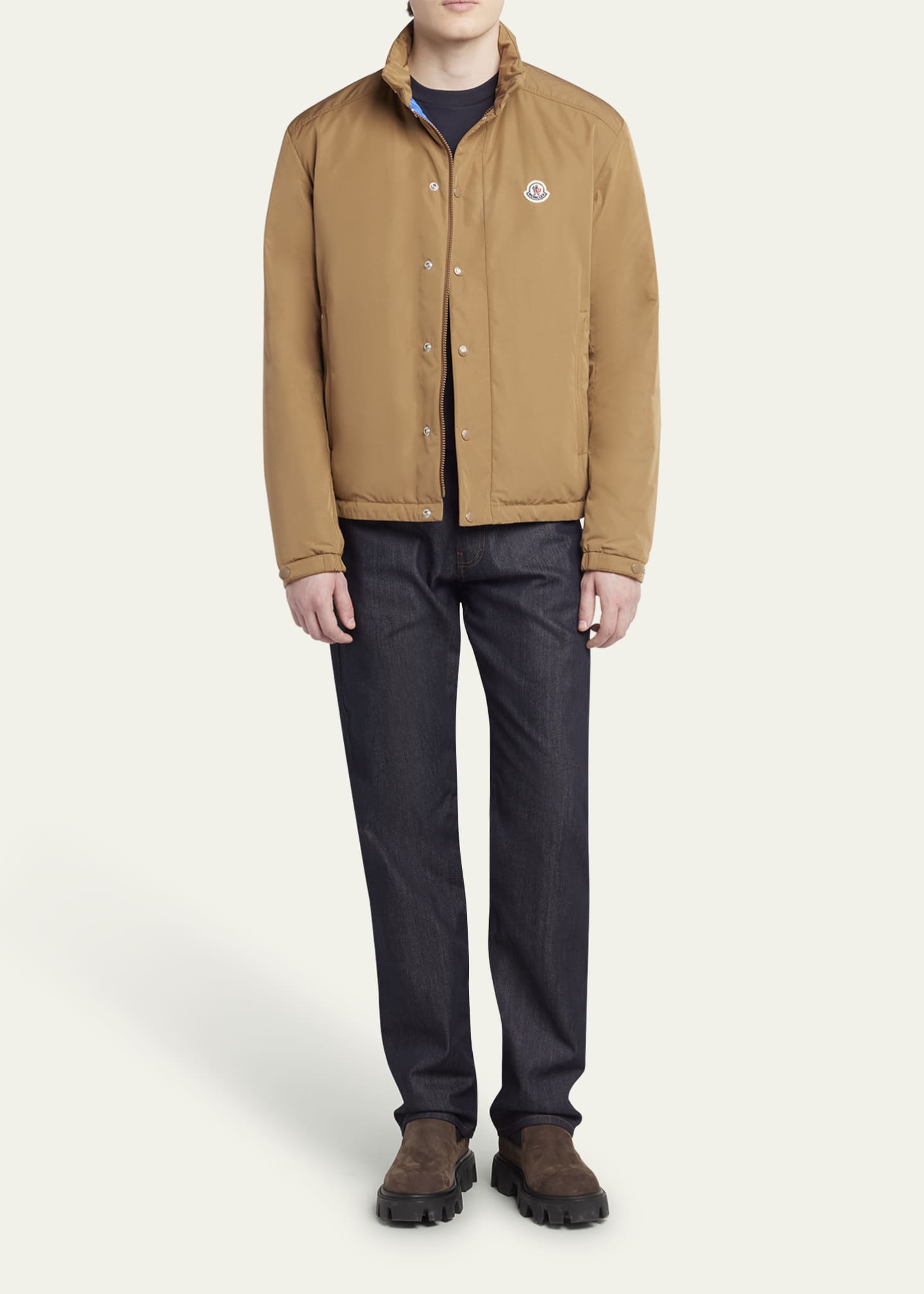 Moncler Men's Archivio Tan Micro Soft Light Padded Epin Jacket ...