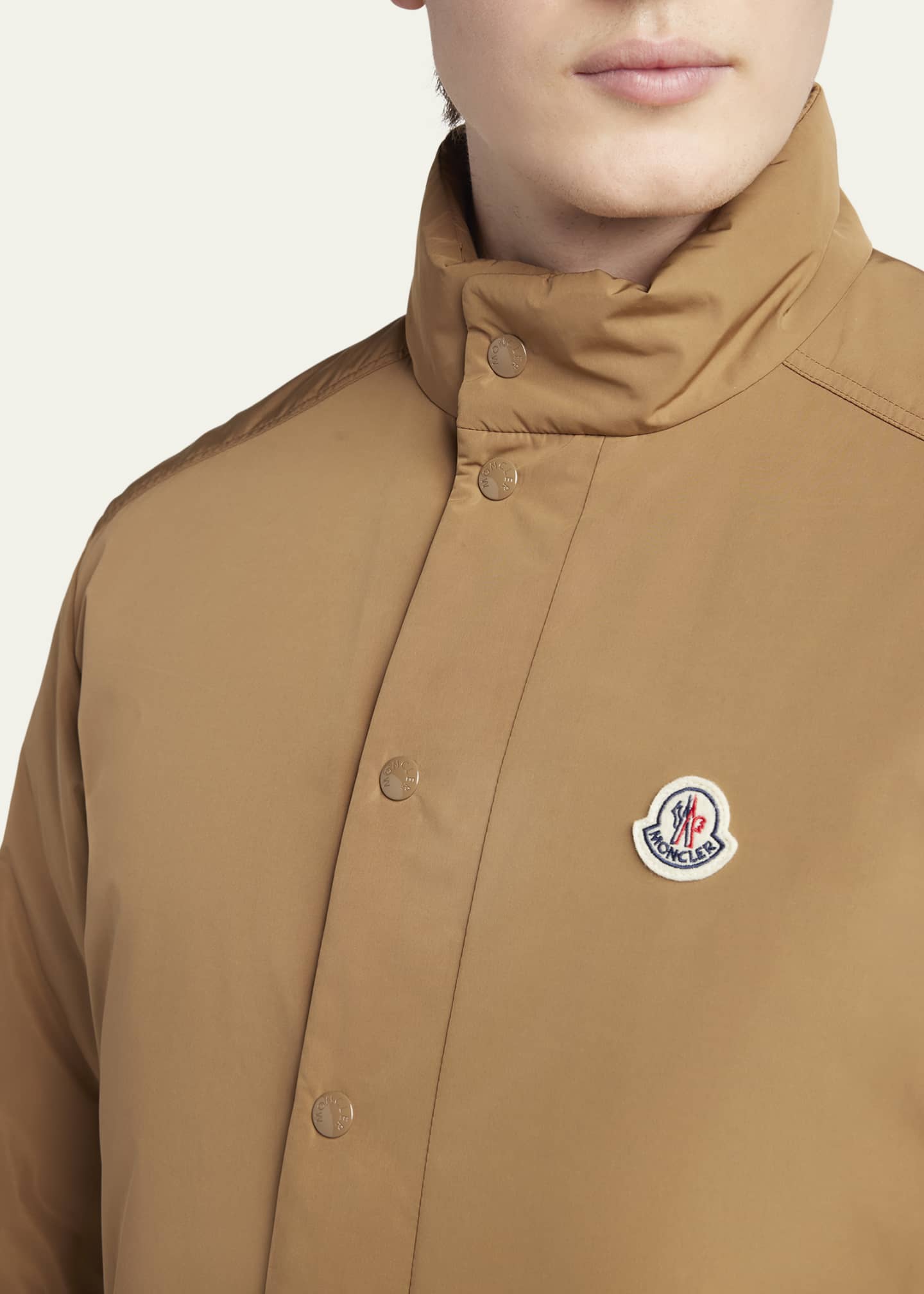 Moncler Men's Archivio Tan Micro Soft Light Padded Epin Jacket ...