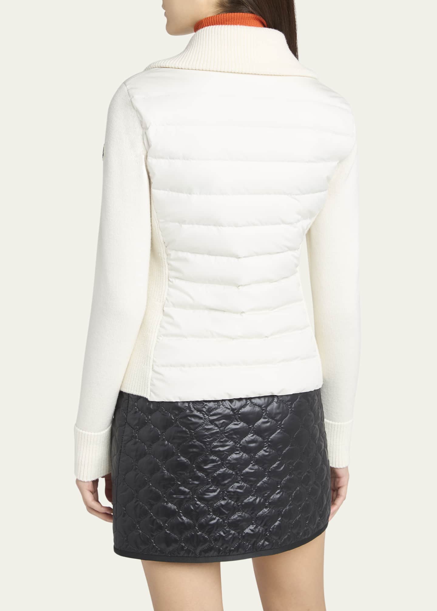 Moncler Padded Wool Zip-Up Cardigan - Bergdorf Goodman