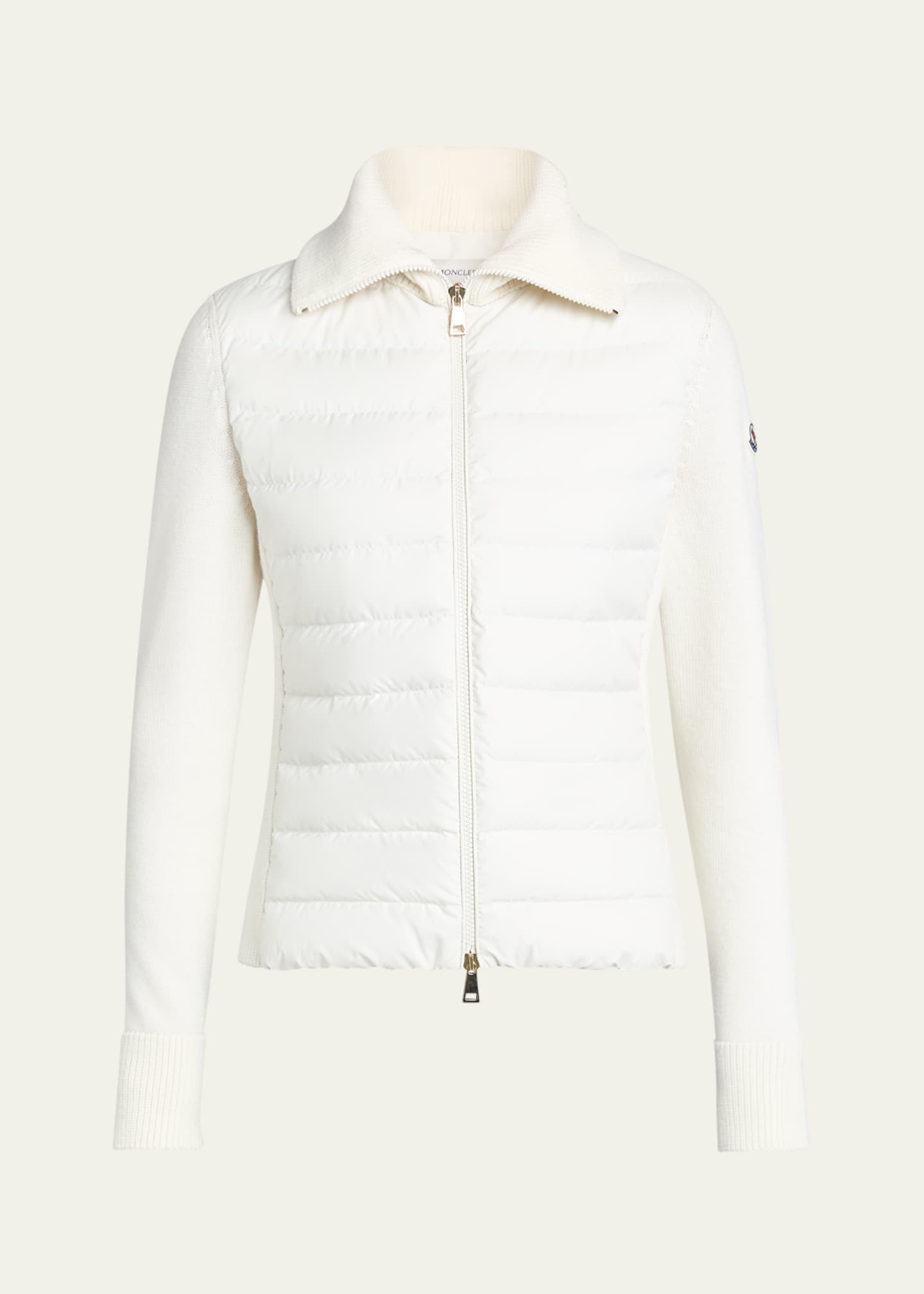 Moncler Padded Wool Zip-Up Cardigan - Bergdorf Goodman