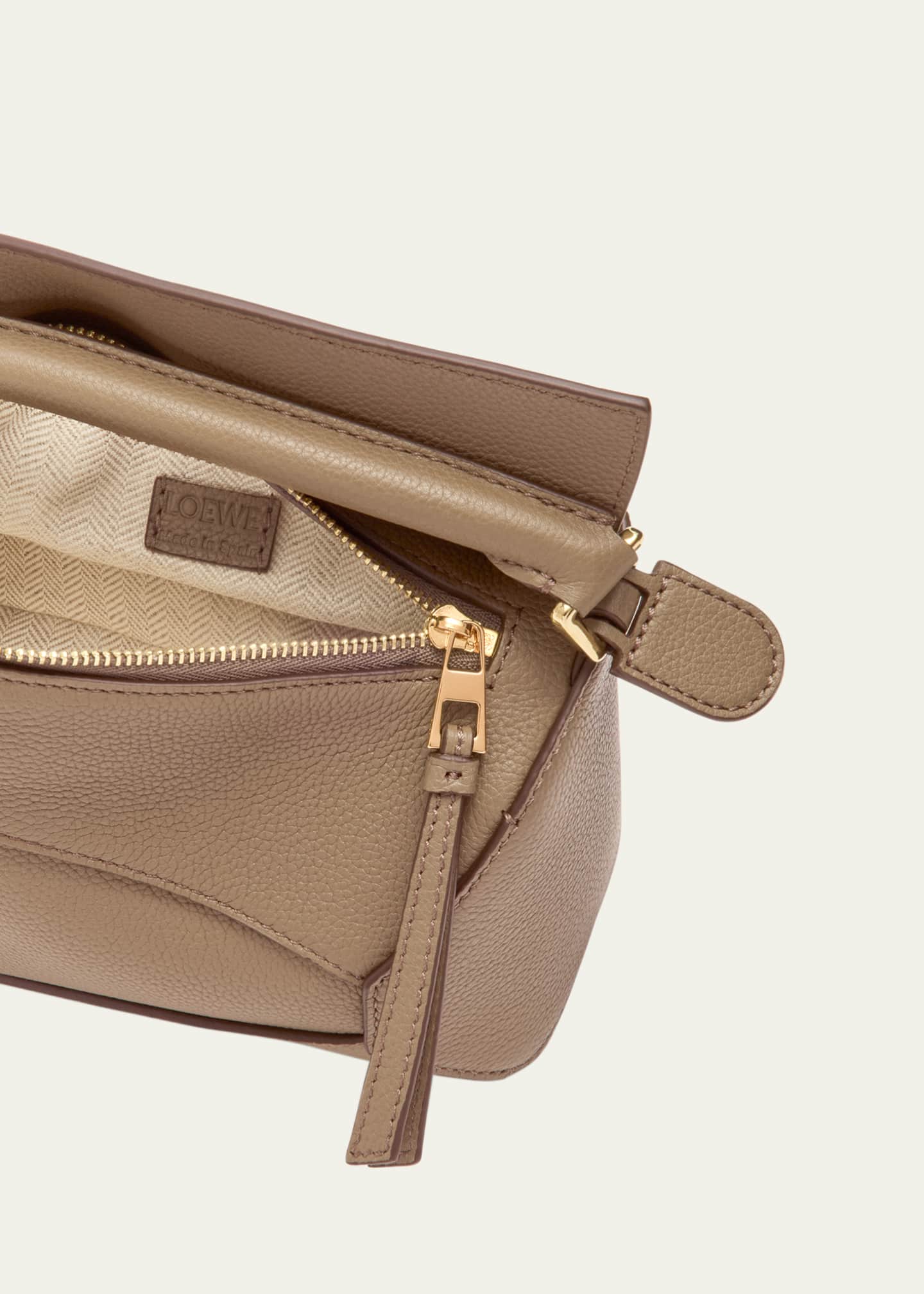 Loewe Puzzle Edge Mini Top-Handle Bag in Grain Leather - Bergdorf Goodman