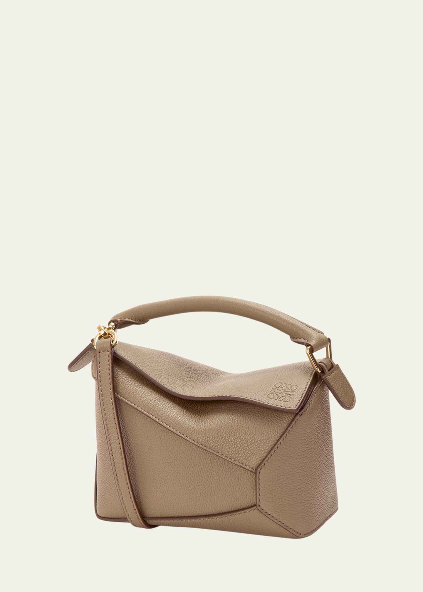 Loewe Puzzle Edge Mini Top-Handle Bag in Grain Leather - Bergdorf Goodman