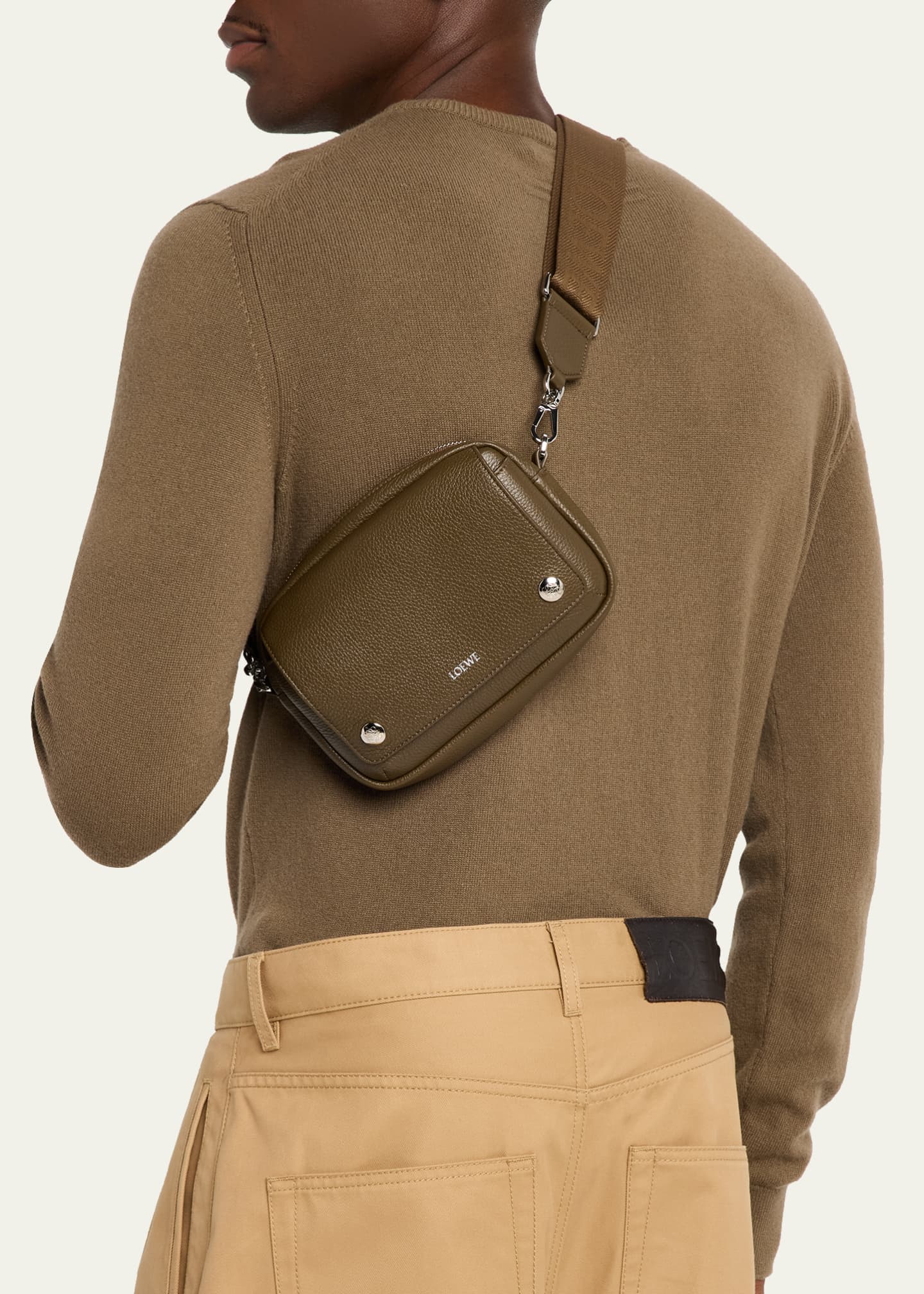 Loewe Men's Pebble Leather Camera Bag - Bergdorf Goodman