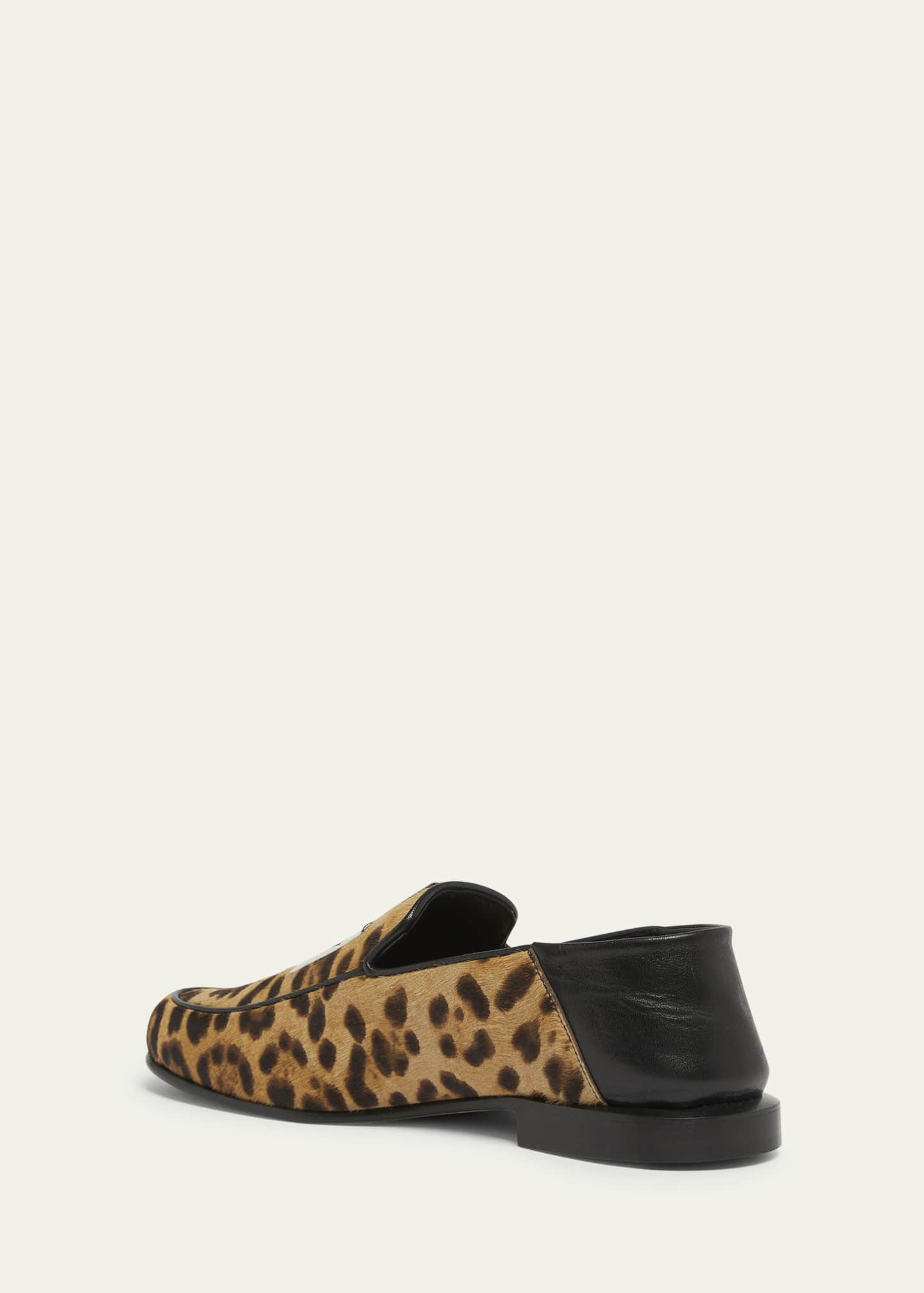 Givenchy Leopard Calf Hair and Leather Label Loafers - Bergdorf Goodman