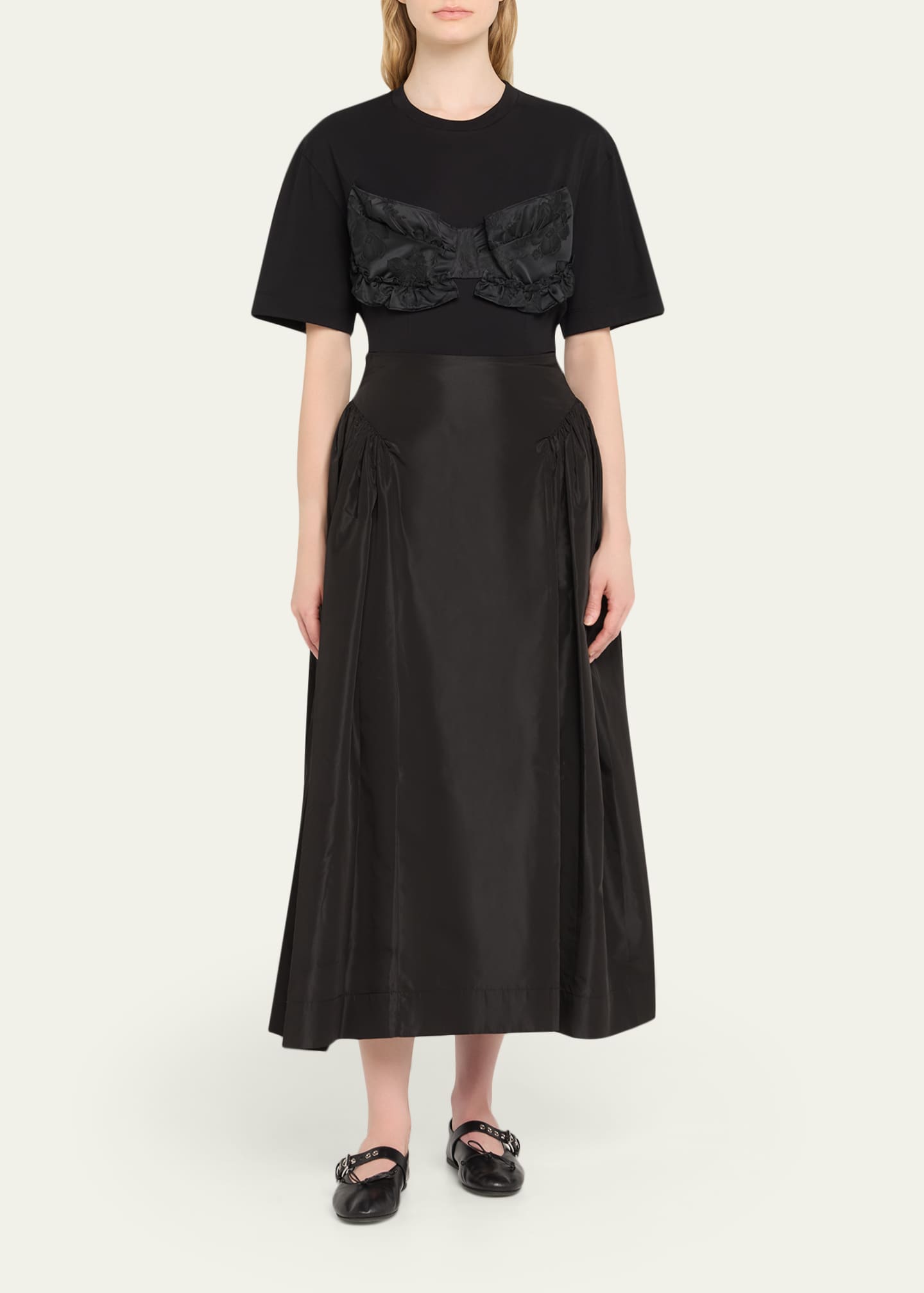 Simone Rocha Hip Detail Bind Midi Skirt - Bergdorf Goodman