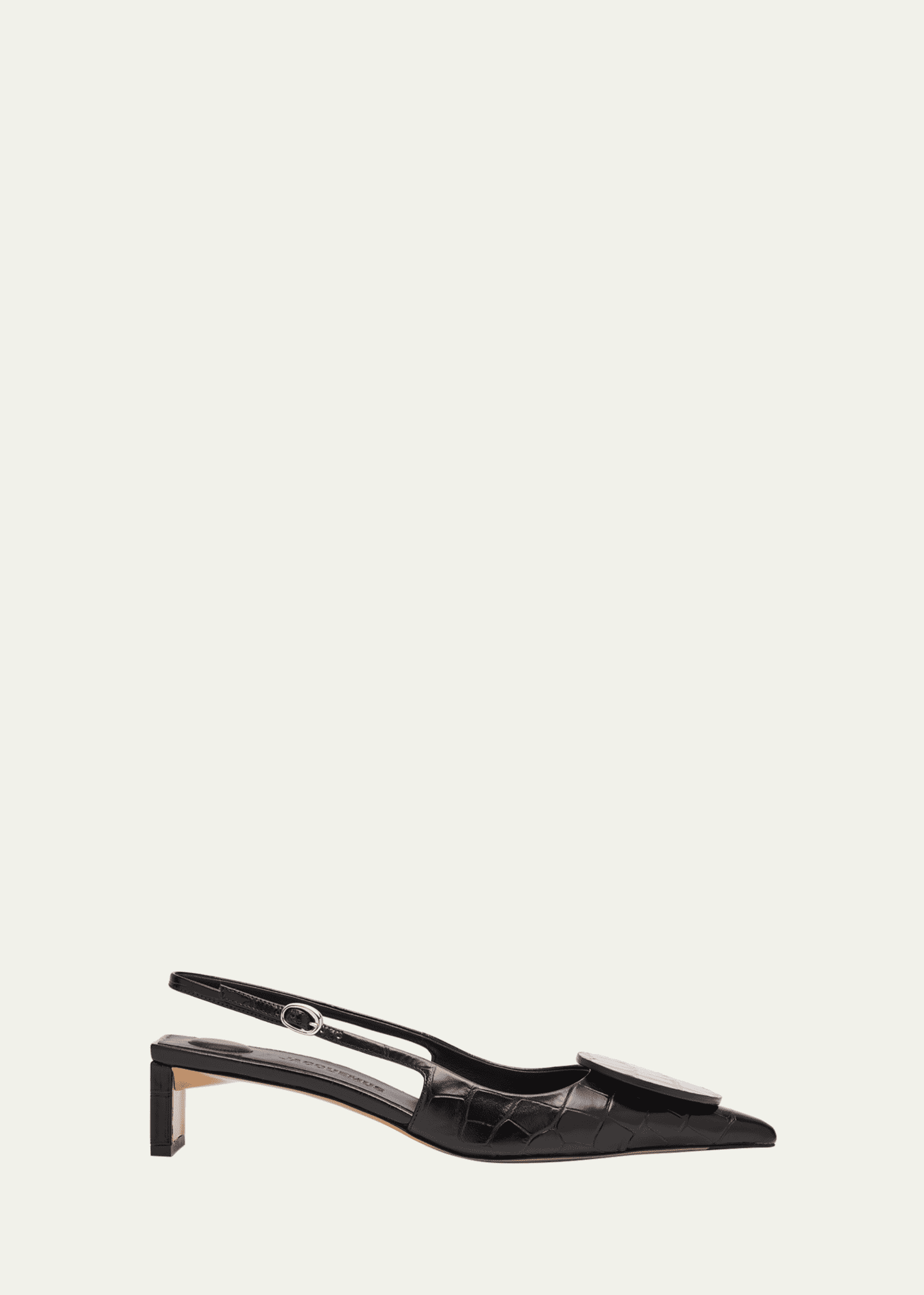 Jacquemus Les Slingbacks Croc-Embossed Leather Pumps - Bergdorf Goodman