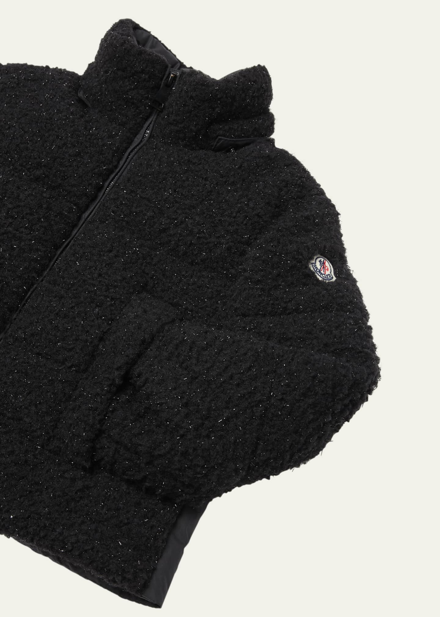 Moncler Girl's Zambaga Sparkly Hooded Down Jacket, Size 8-10 - Bergdorf ...