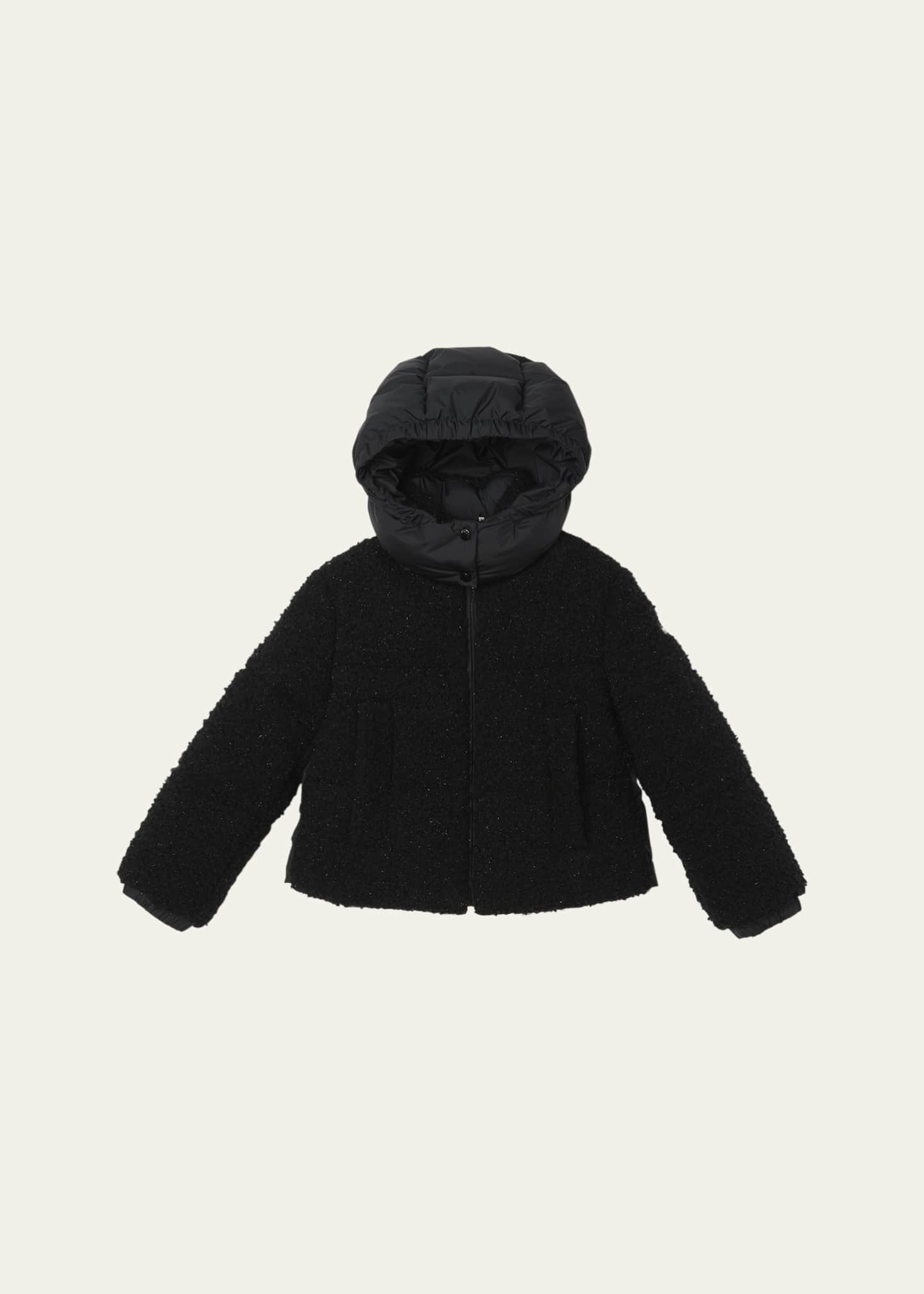 Moncler Girl's Zambaga Sparkly Hooded Down Jacket, Size 8-10 - Bergdorf ...