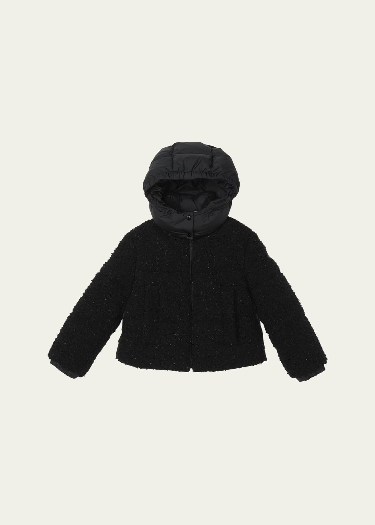 Moncler Girl's Zambaga Sparkly Hooded Down Jacket, Size 12-14 ...