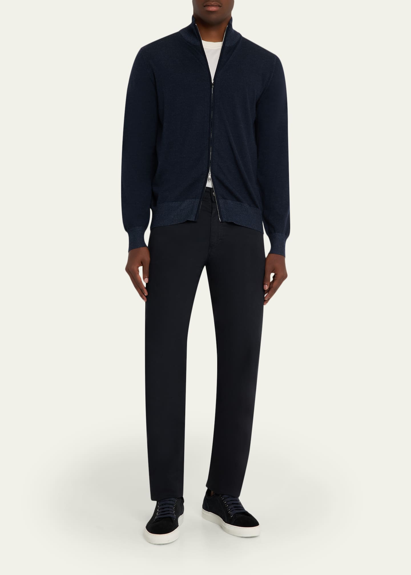 Fioroni Men's Wool Vanise Full-Zip Sweater - Bergdorf Goodman