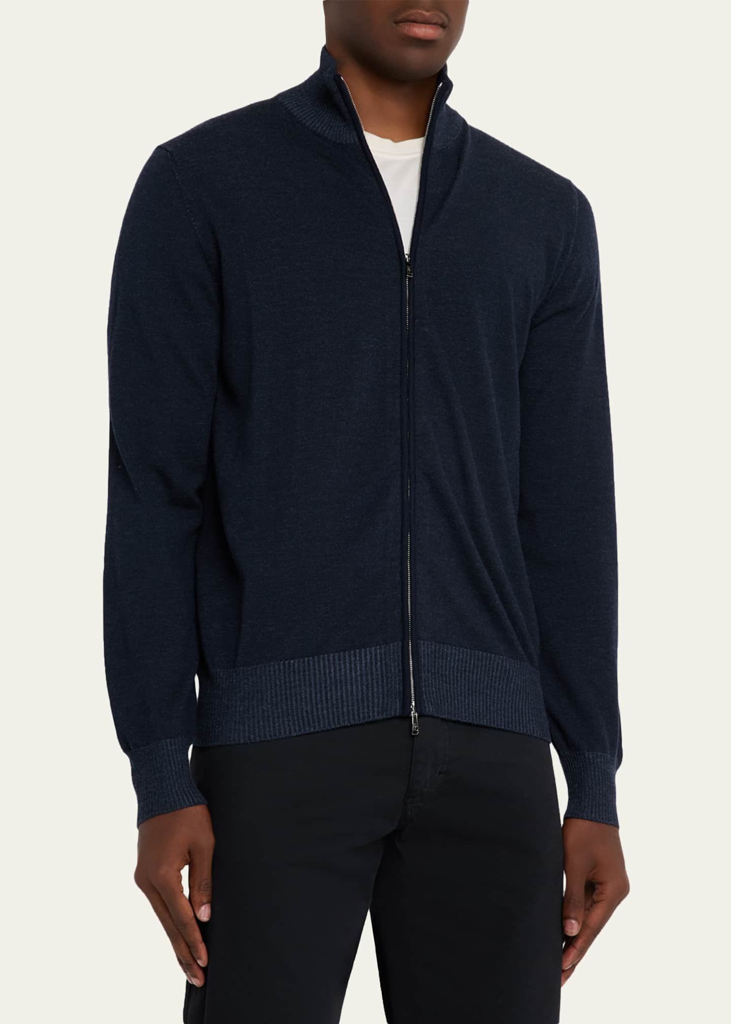 Fioroni Men's Wool Vanise Full-Zip Sweater - Bergdorf Goodman