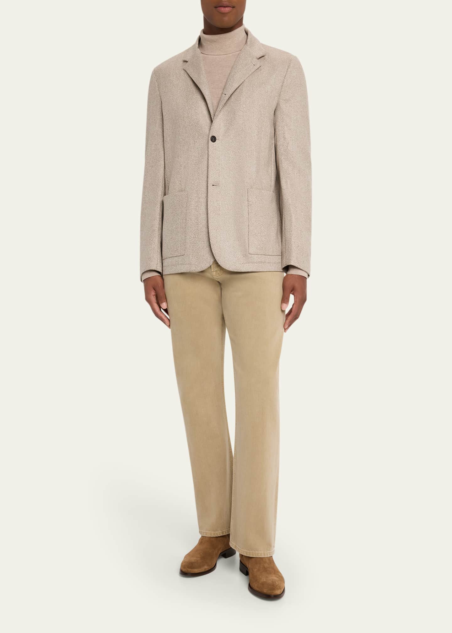 Fioroni Men's Cashmere Herringbone Voyager Jacket - Bergdorf Goodman
