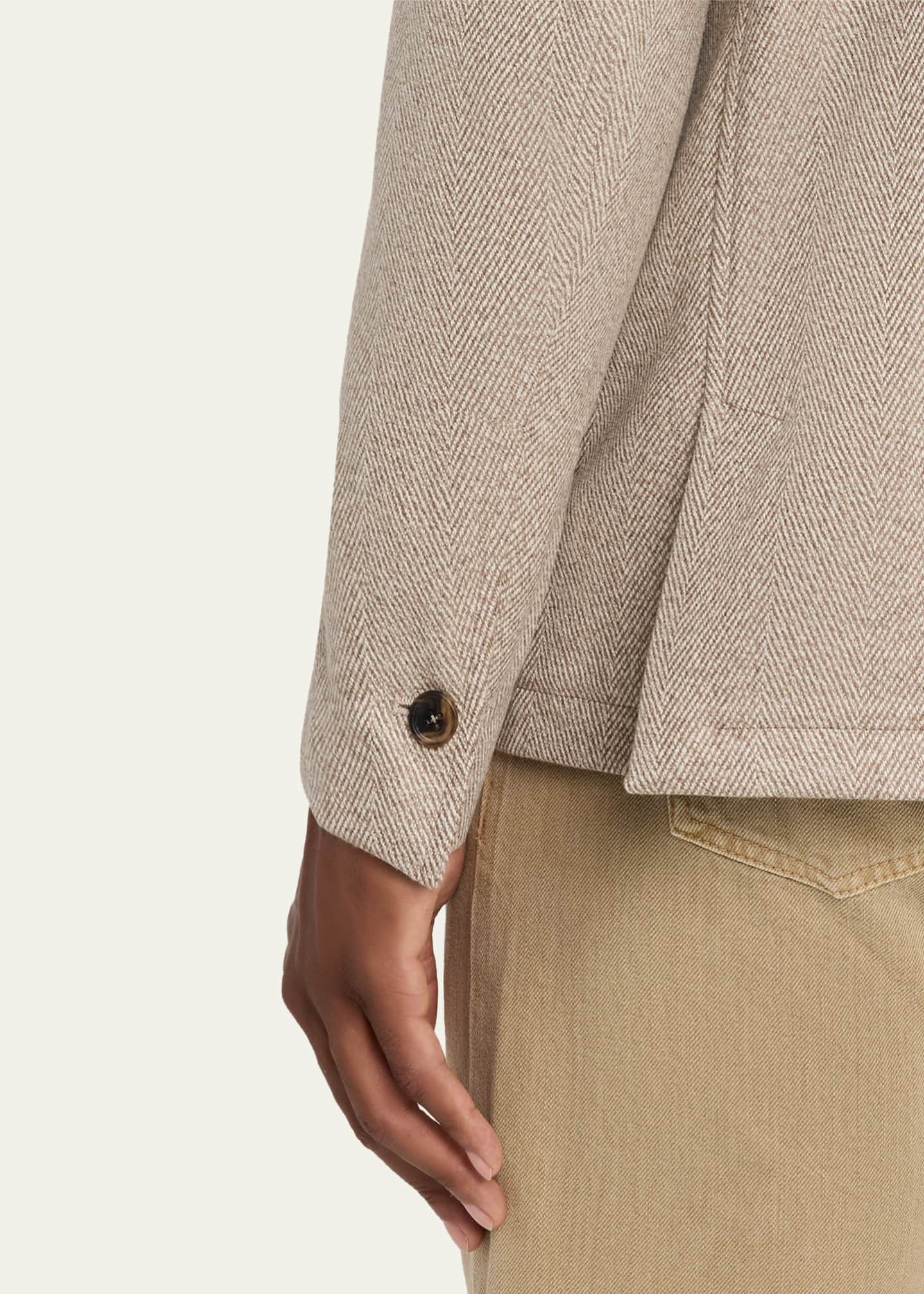 Fioroni Men's Cashmere Herringbone Voyager Jacket - Bergdorf Goodman