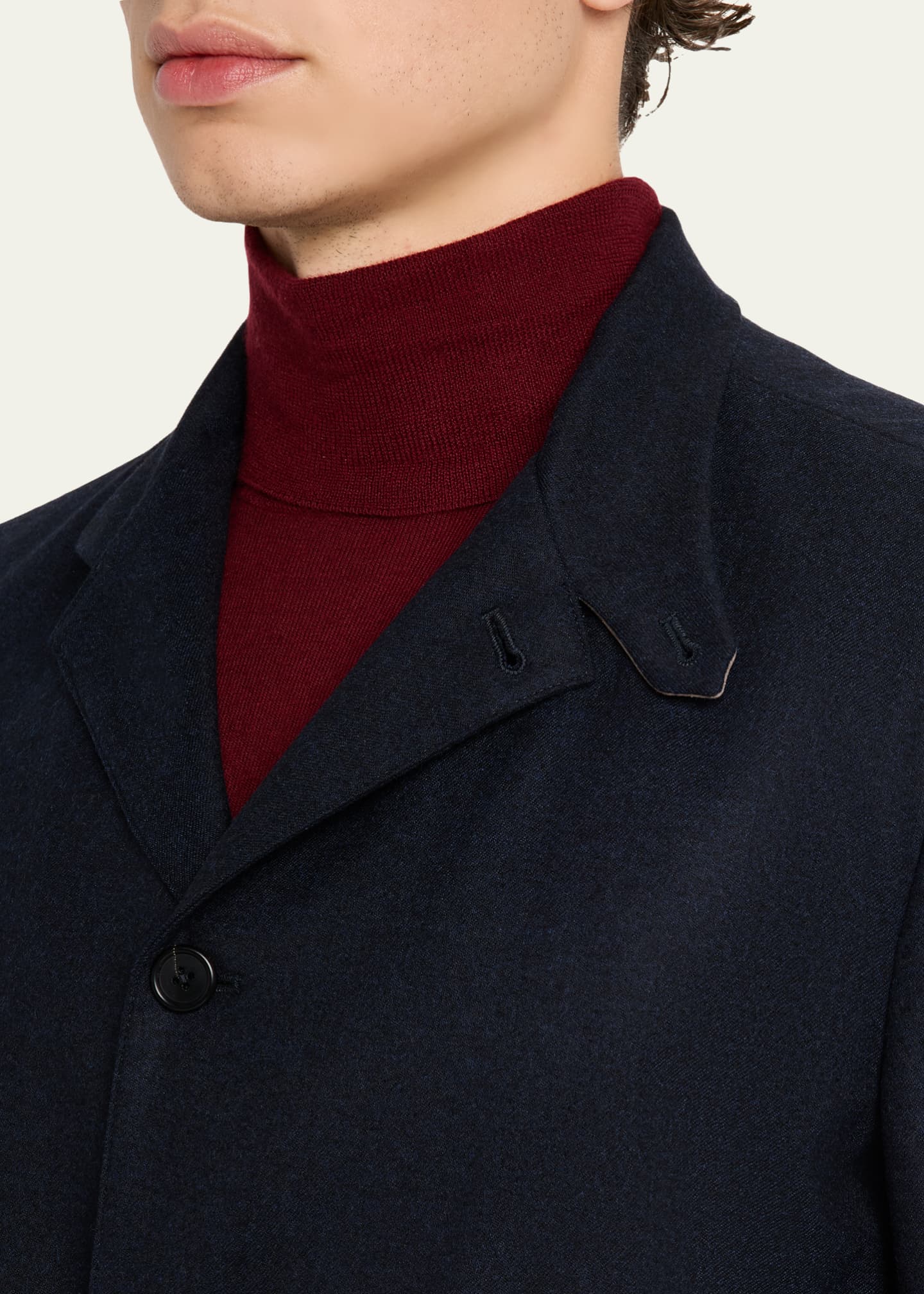 Fioroni Men's Wool Suede-Undercollar Voyager Jacket - Bergdorf Goodman