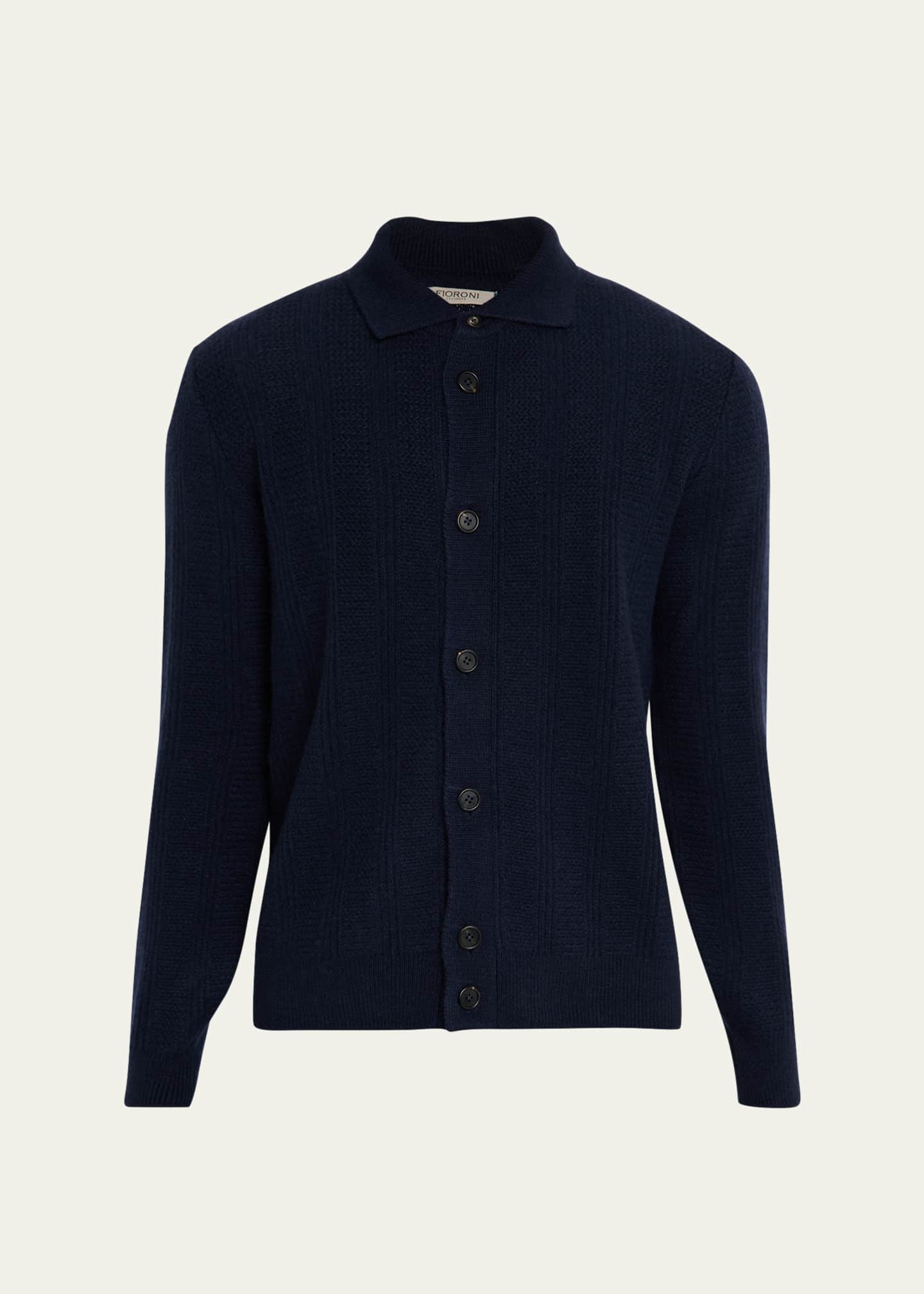 Fioroni Men's Textured Cashmere Cardigan - Bergdorf Goodman