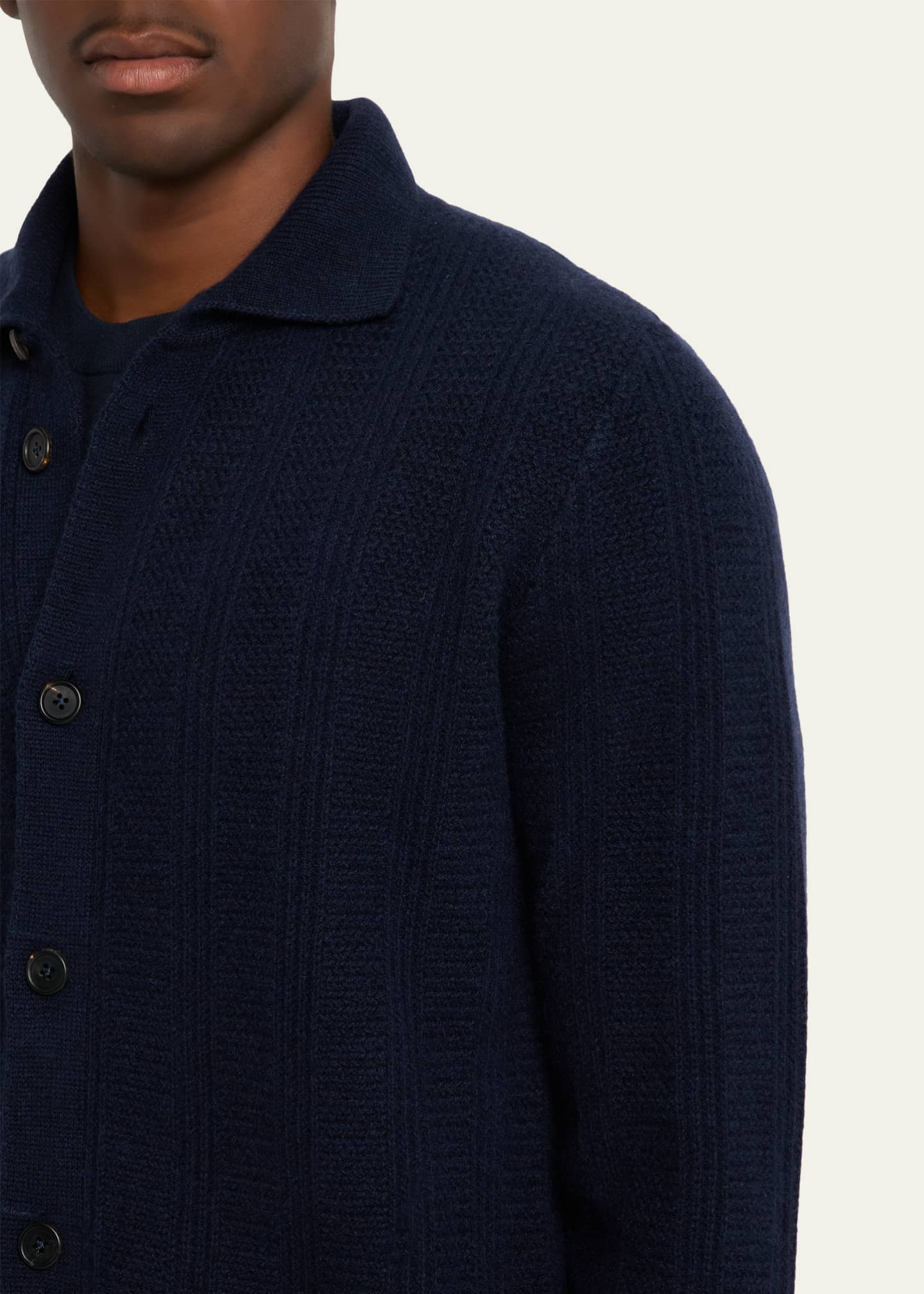 Fioroni Men's Textured Cashmere Cardigan - Bergdorf Goodman